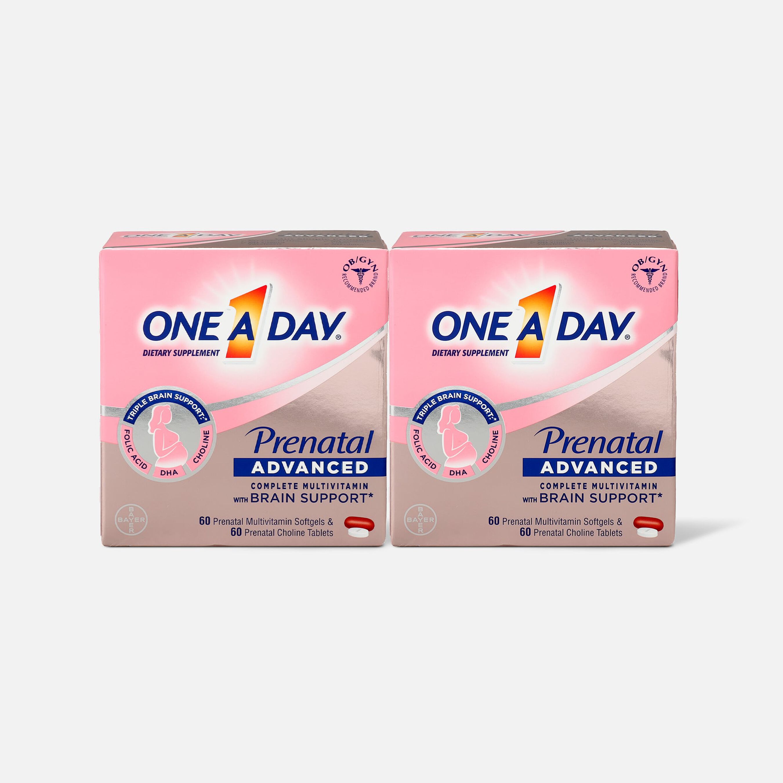 One A Day Women's Prenatal Advanced Vitamins, 60+60 Count