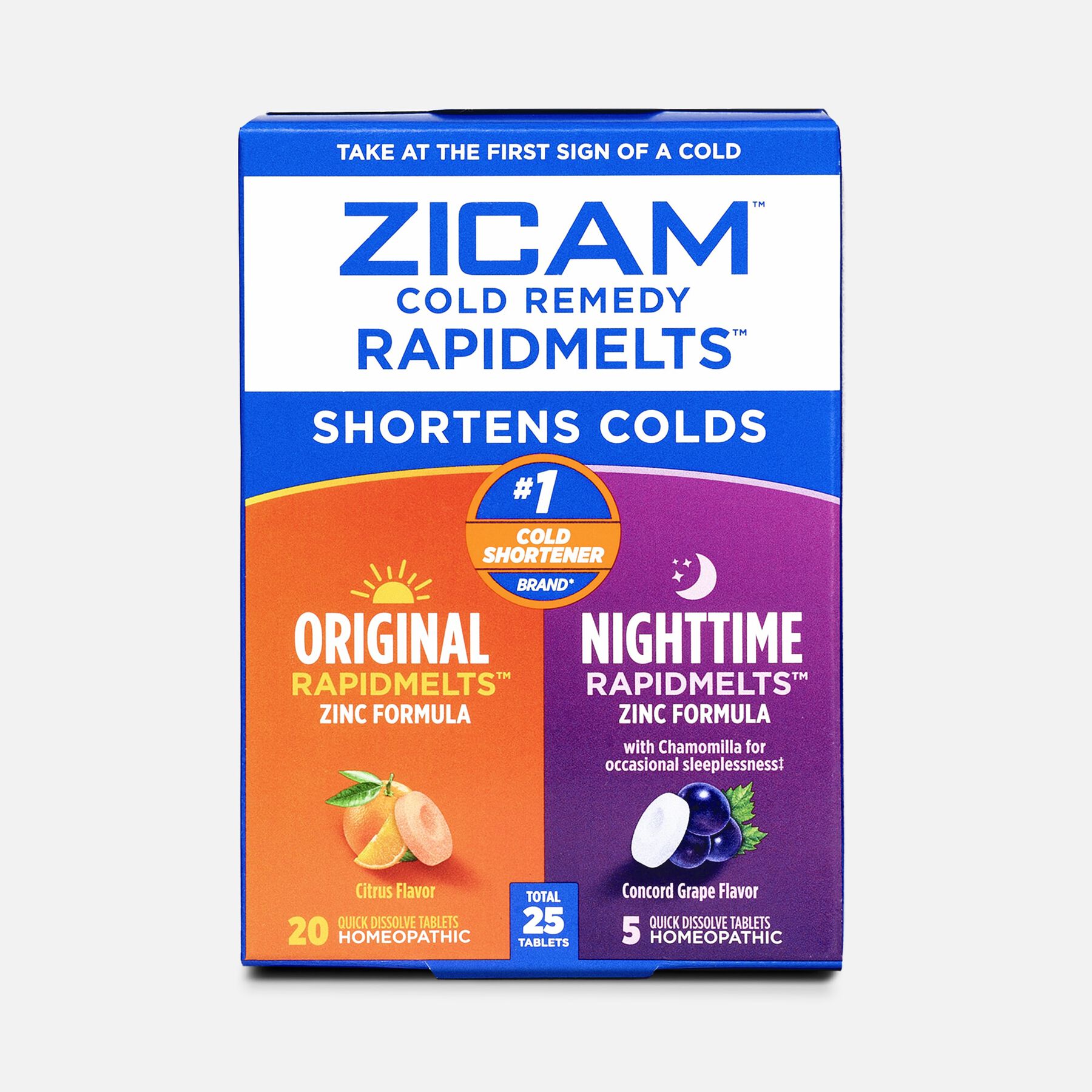 HSA Eligible Zicam Cold Remedy Rapidmelts Original and Nighttime Combo ...