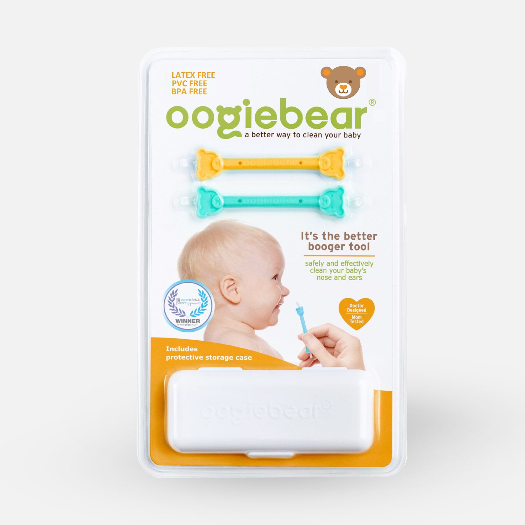 Oogiebear Baby Booger Picker with Case, 2-Pack