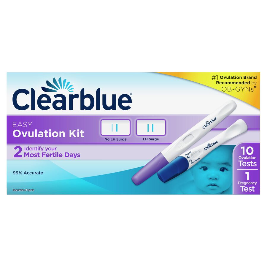 Clearblue Ovulation Complete Starter Kit, 10 Ovulation Tests and 1 ...