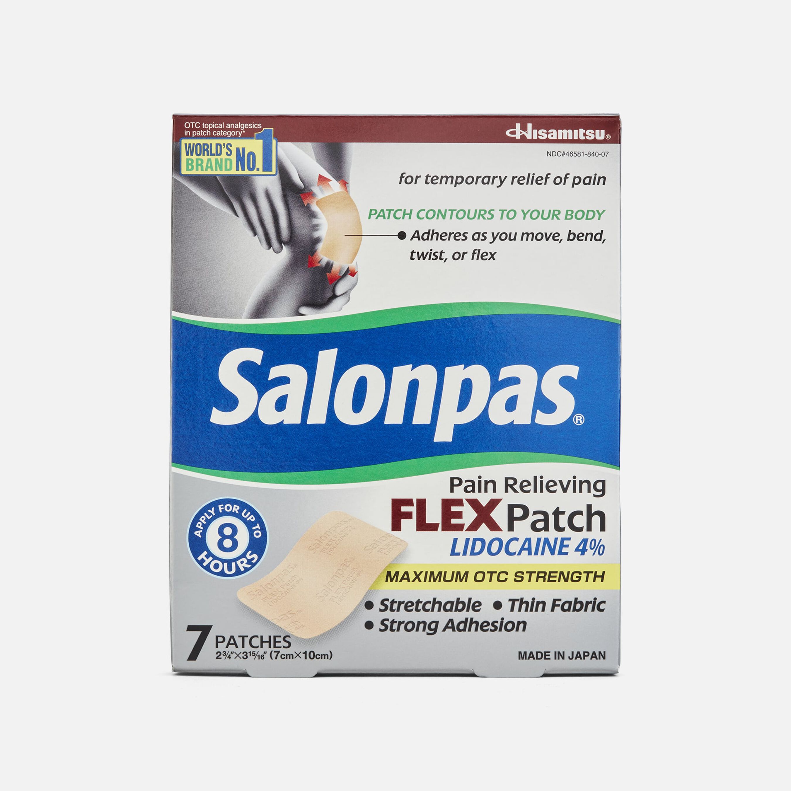 HSA Eligible Salonpas Pain Relieving Flex Patch Lidocaine 4%, 7 ct ...