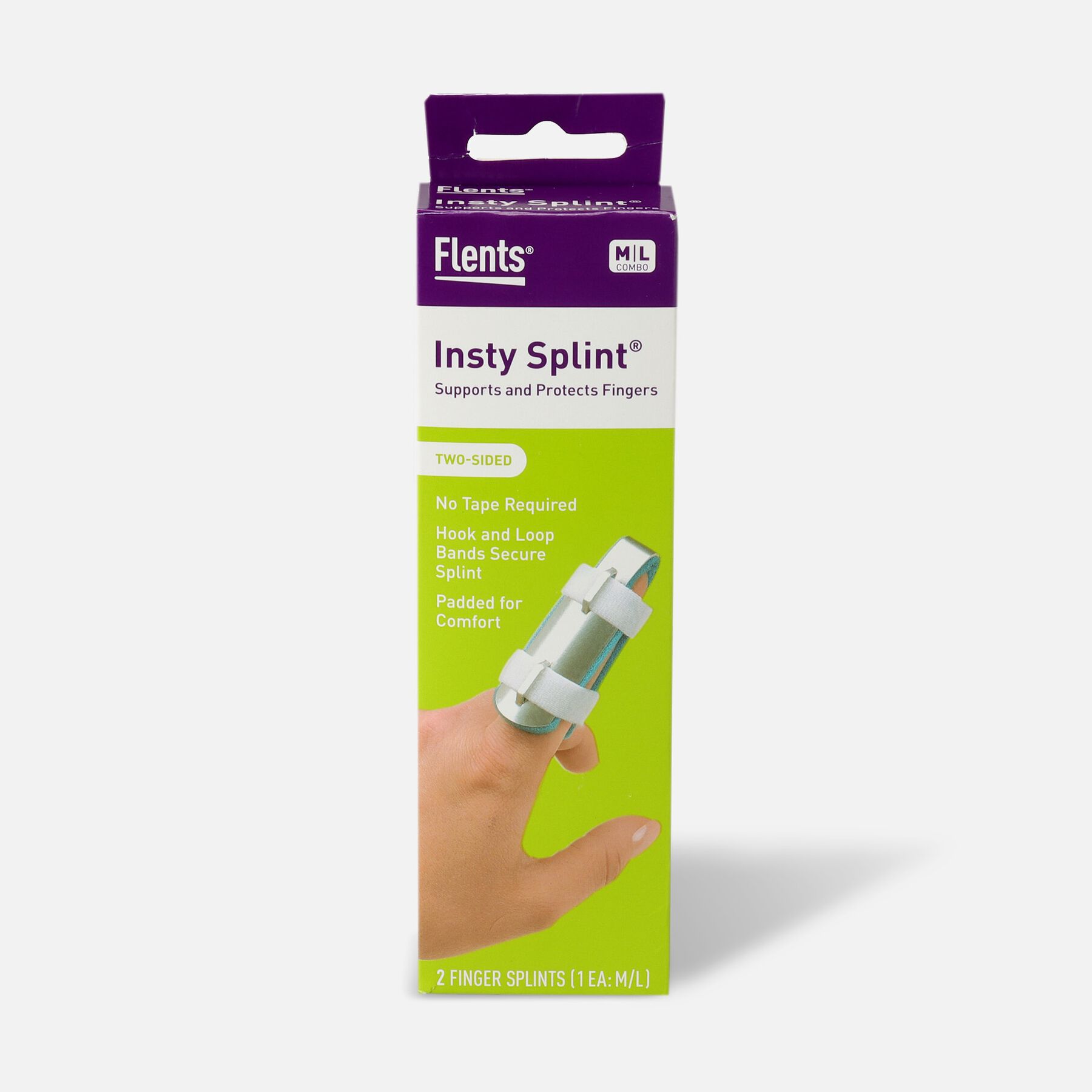HSA Eligible Flents Insty Splint Finger Split, Two-Sided, 2 splints ...