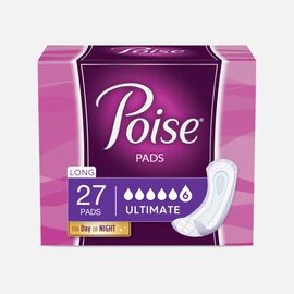 Poise Incontinence Pads, Ultimate Absorbency, Long, 27 ct. (3-Pack)