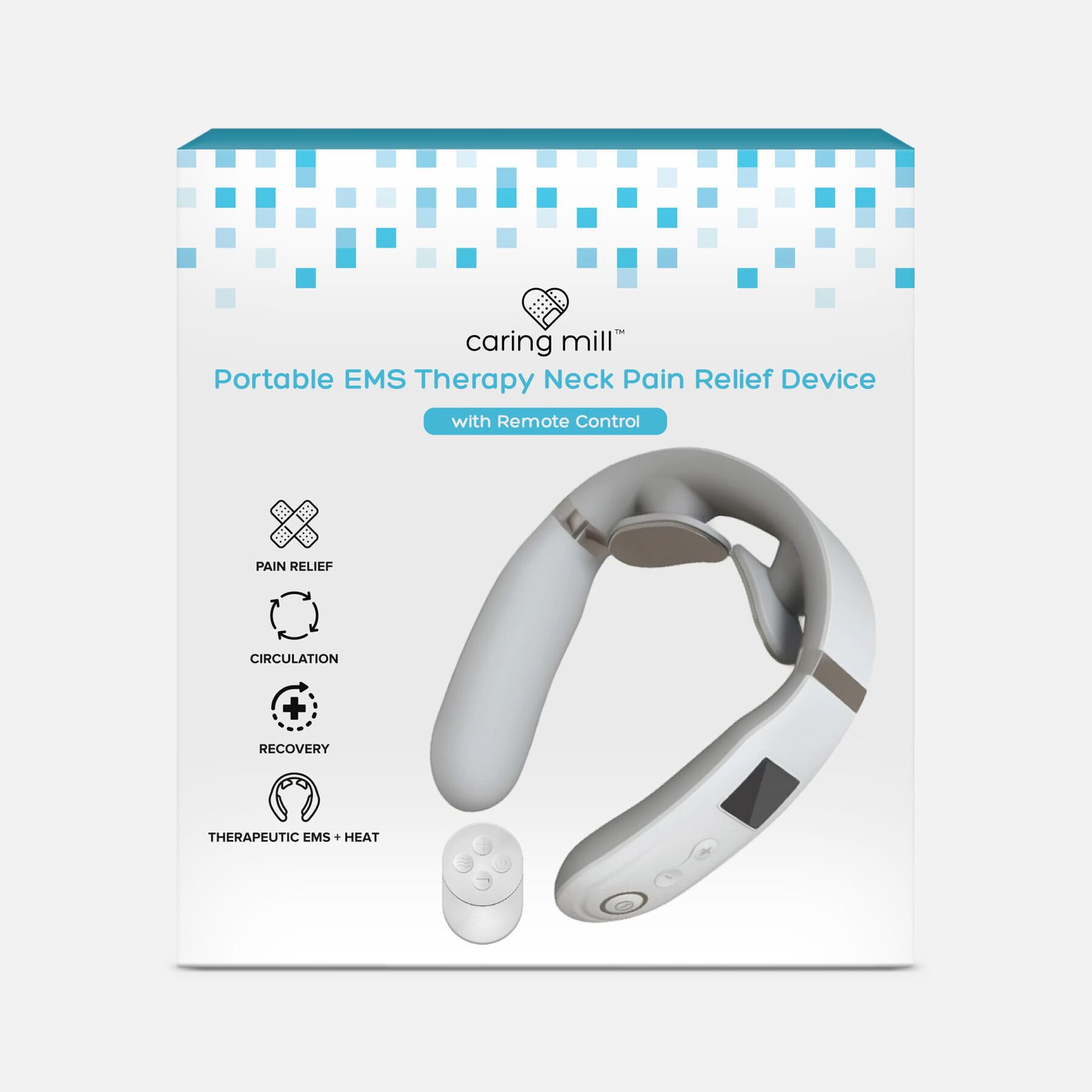 HSA Eligible Caring Mill™ Cordless Portable Neck EMS Pain Relief Device ...