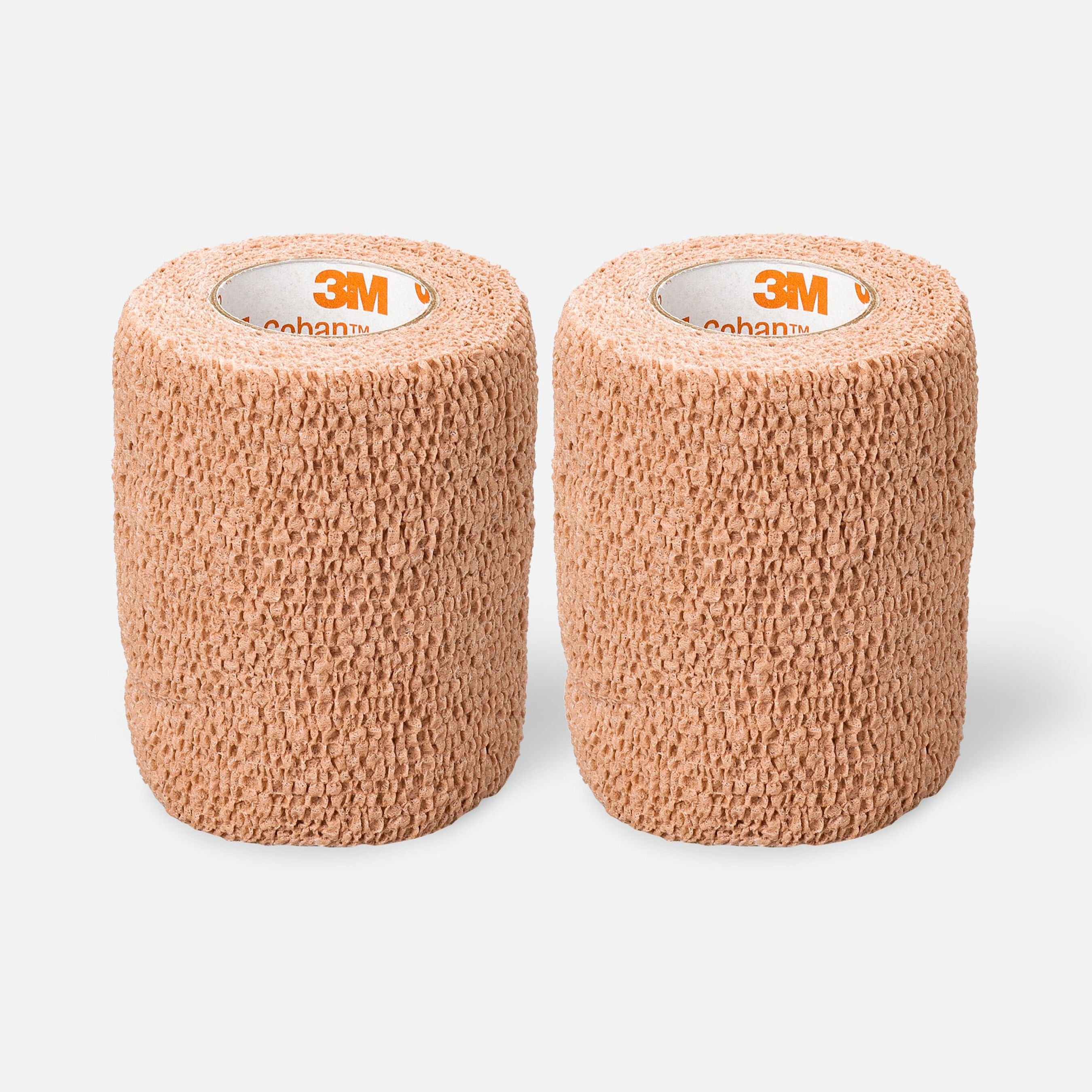 HSA Eligible Nexcare No Hurt Self-Adherent Wrap, 3 in x 80 in, Tan (2 ...