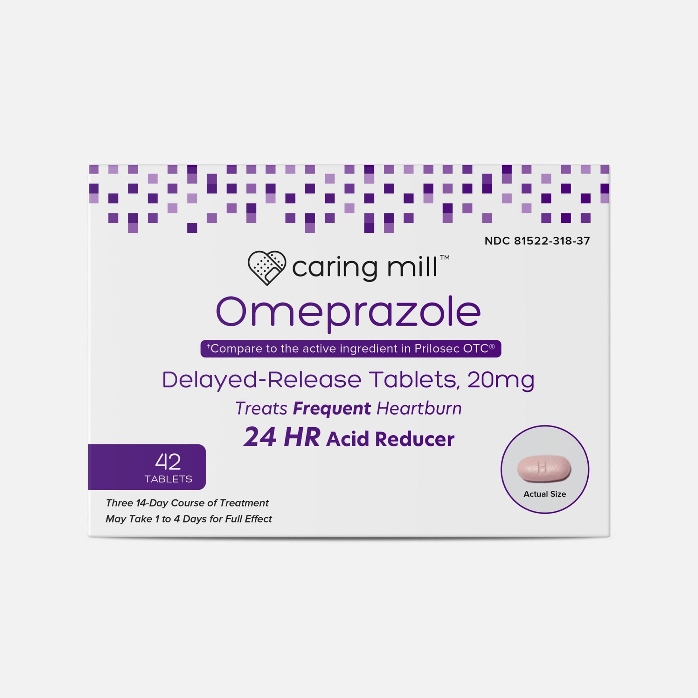 HSA Eligible Caring Mill™ Omeprazole Delayed Release Tablets, 42 ct ...