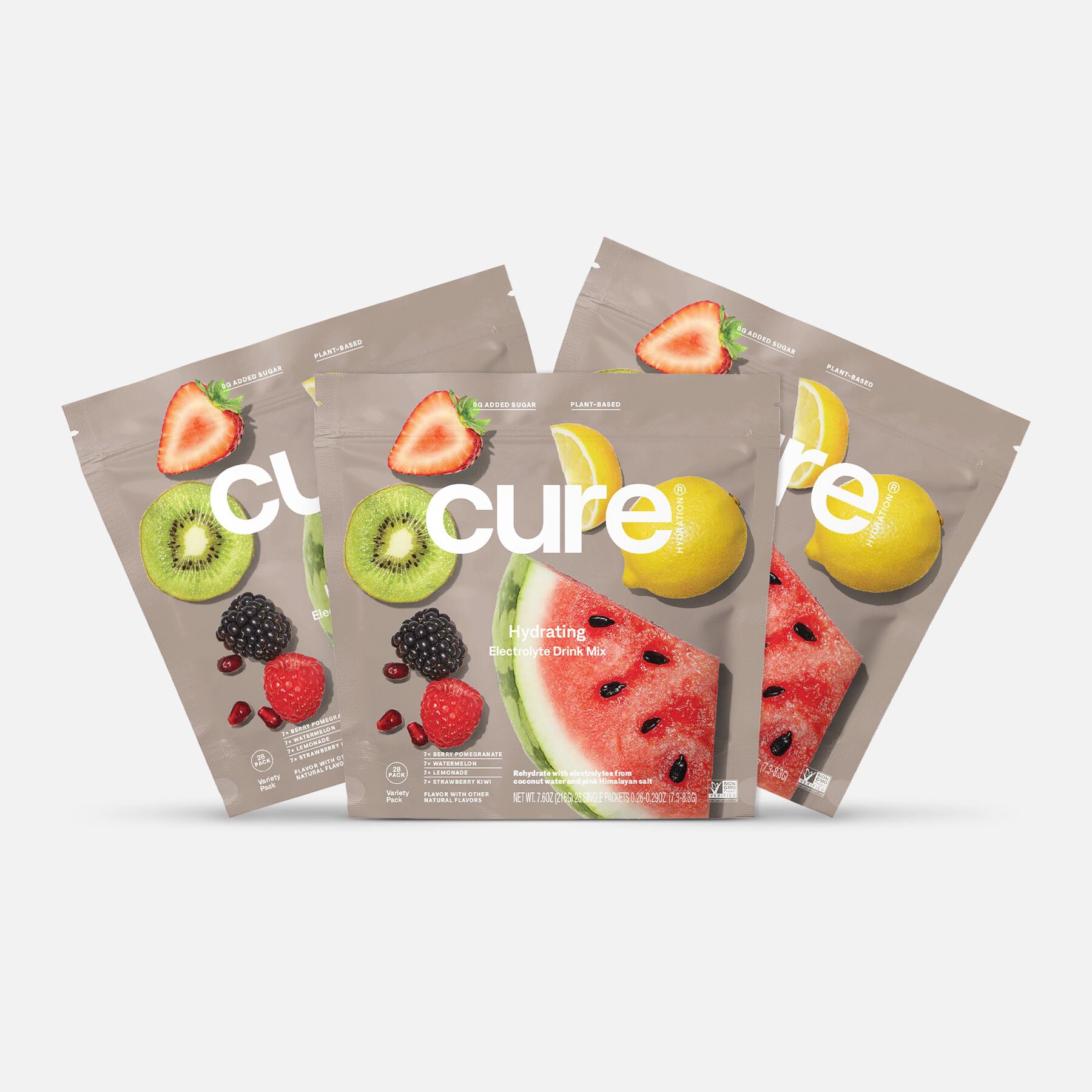 HSA Eligible Cure Hydrating Electrolyte Drink Mix Pouches, Variety Pack ...