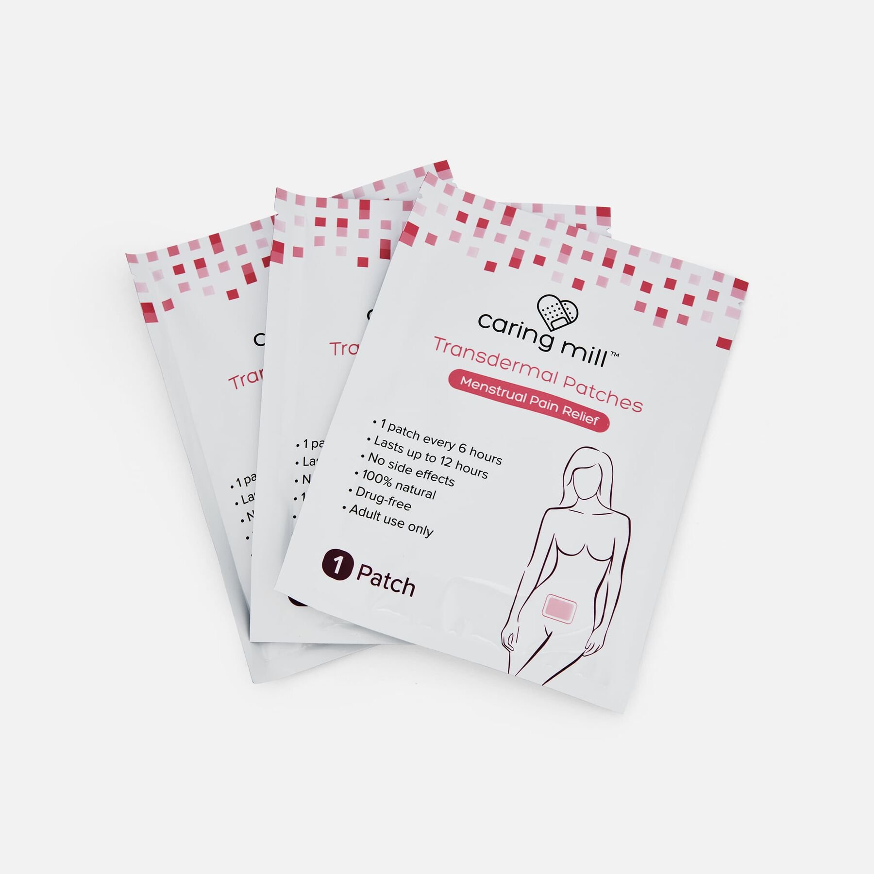 HSA Eligible Caring Mill Heating Patch for Menstrual Cramps, 6 ct ...