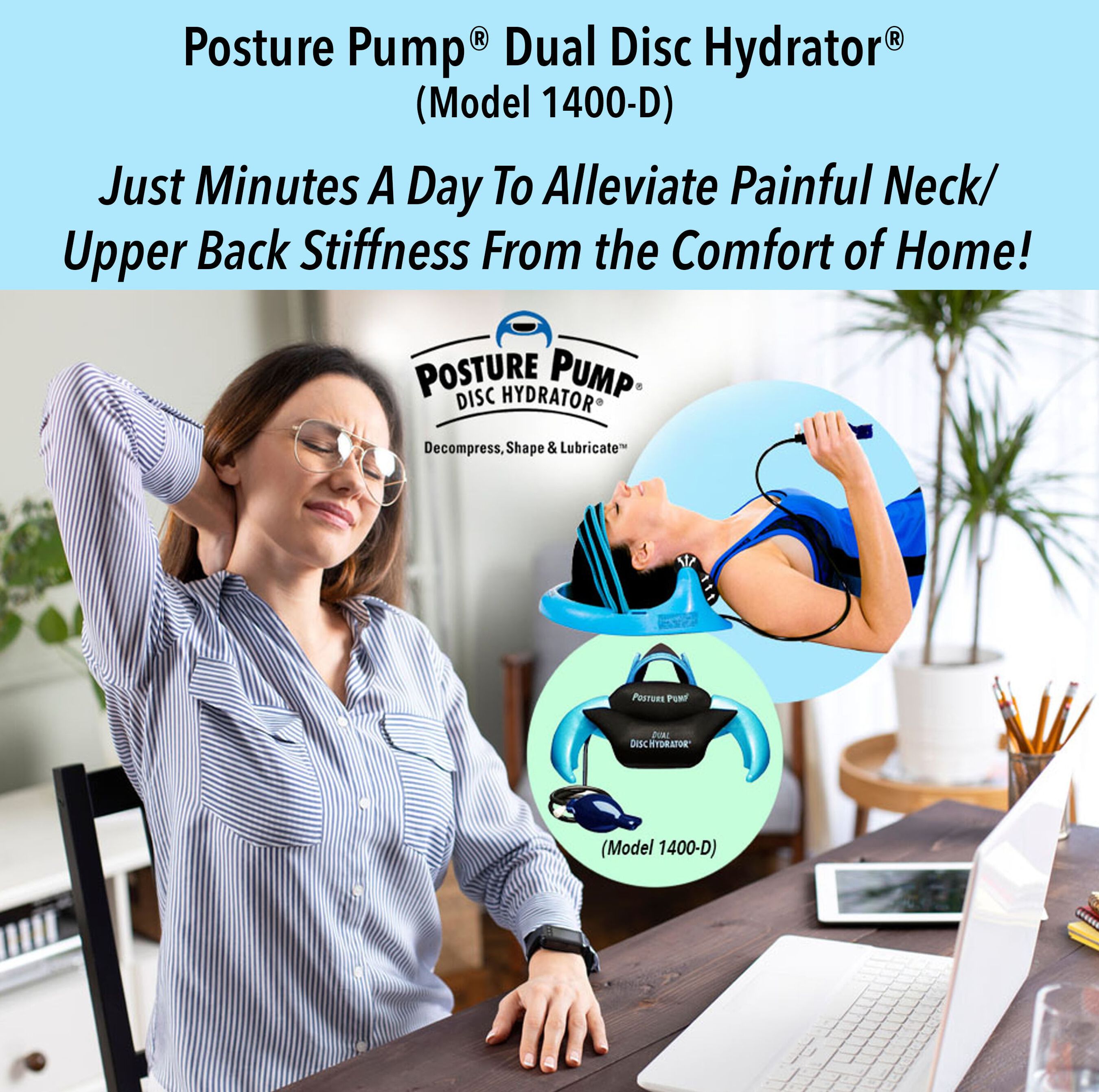 Posture Pump Disc Hydrator (Neck Pump Model 1400-D)
