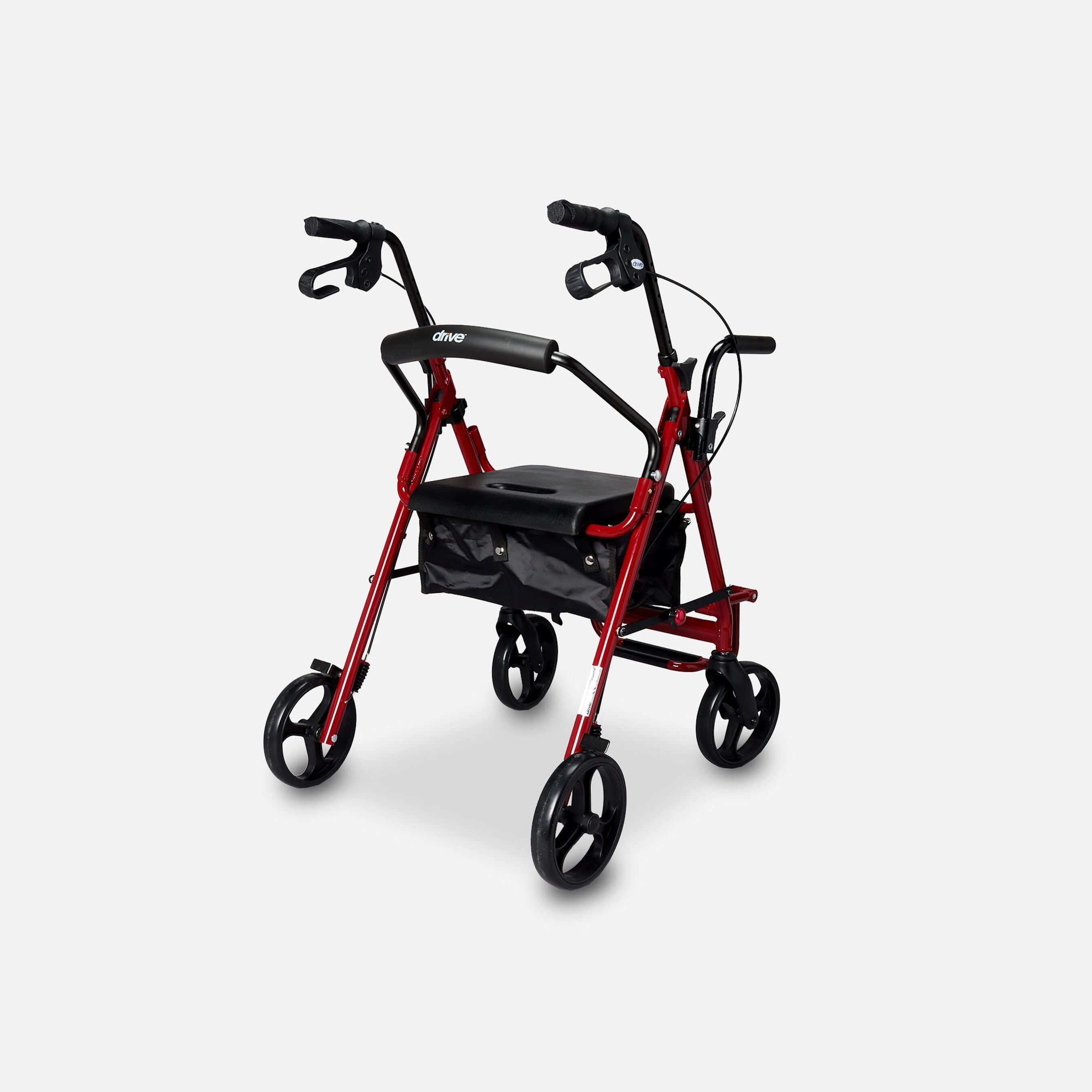 HSA Eligible Drive Duet Rollator/Transport Chair, Burgundy | HSA Eligible
