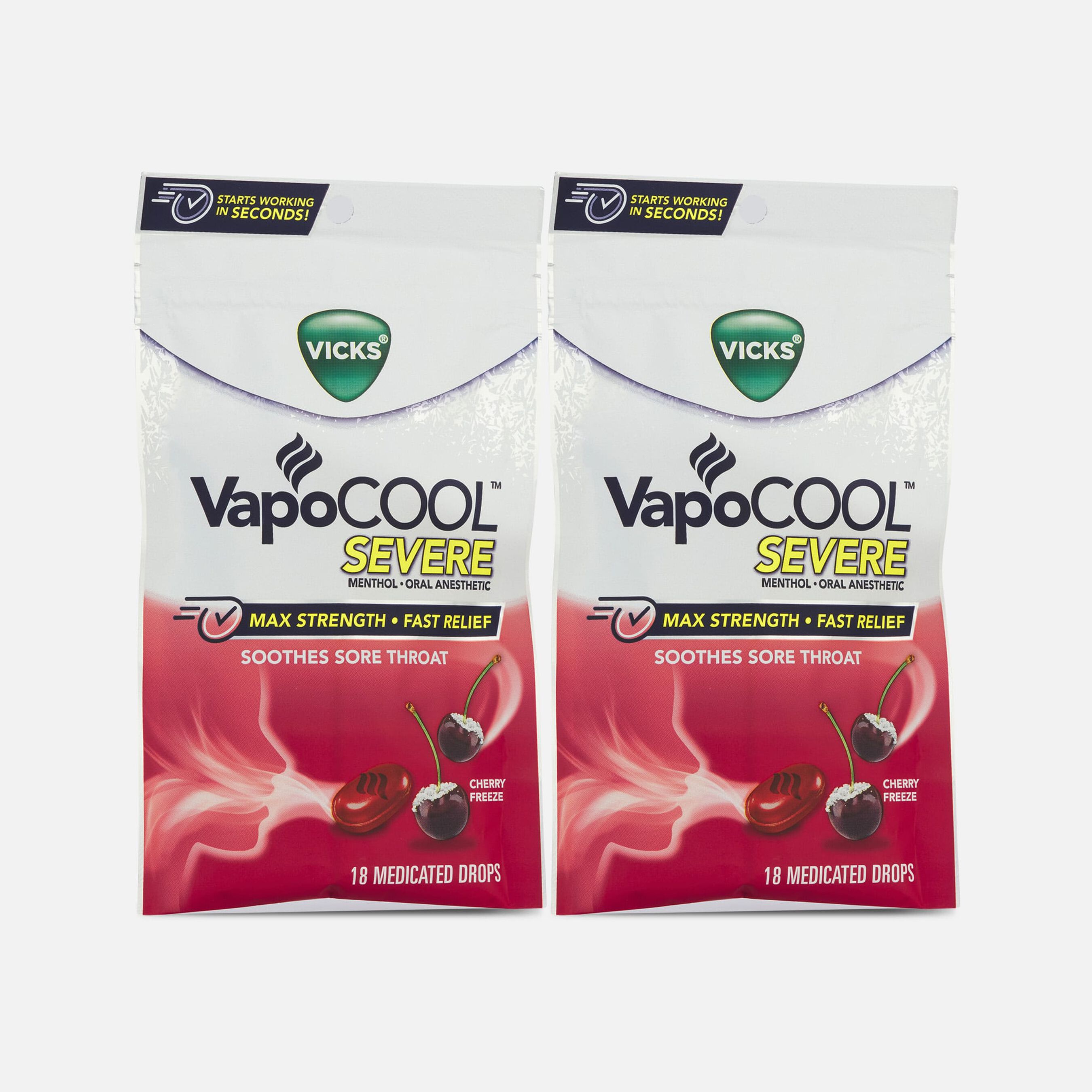HSA Eligible Vicks VapoCool Drops Severe Cherry, 18 ct. (2-Pack) | HSA ...