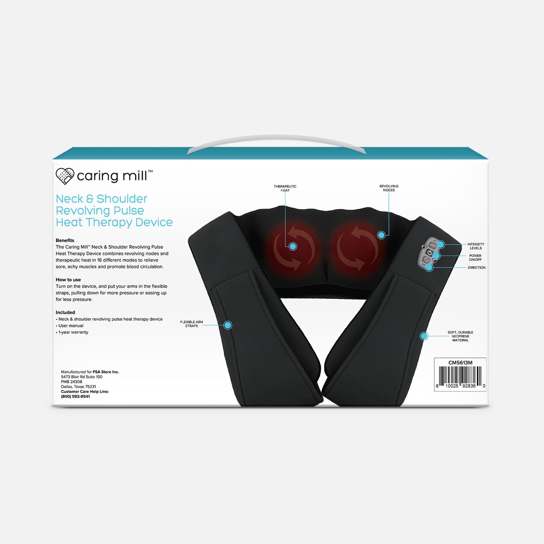 HSA Eligible Caring Mill™ Neck and Shoulder Revolving Pulse Heat ...