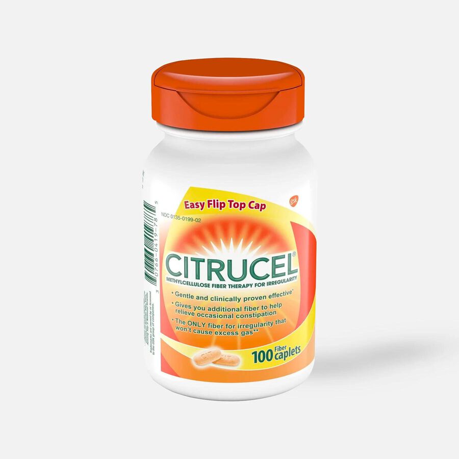 Citrucel Caplets Fiber Therapy For Occasional Constipation Relief, 100 ct.
