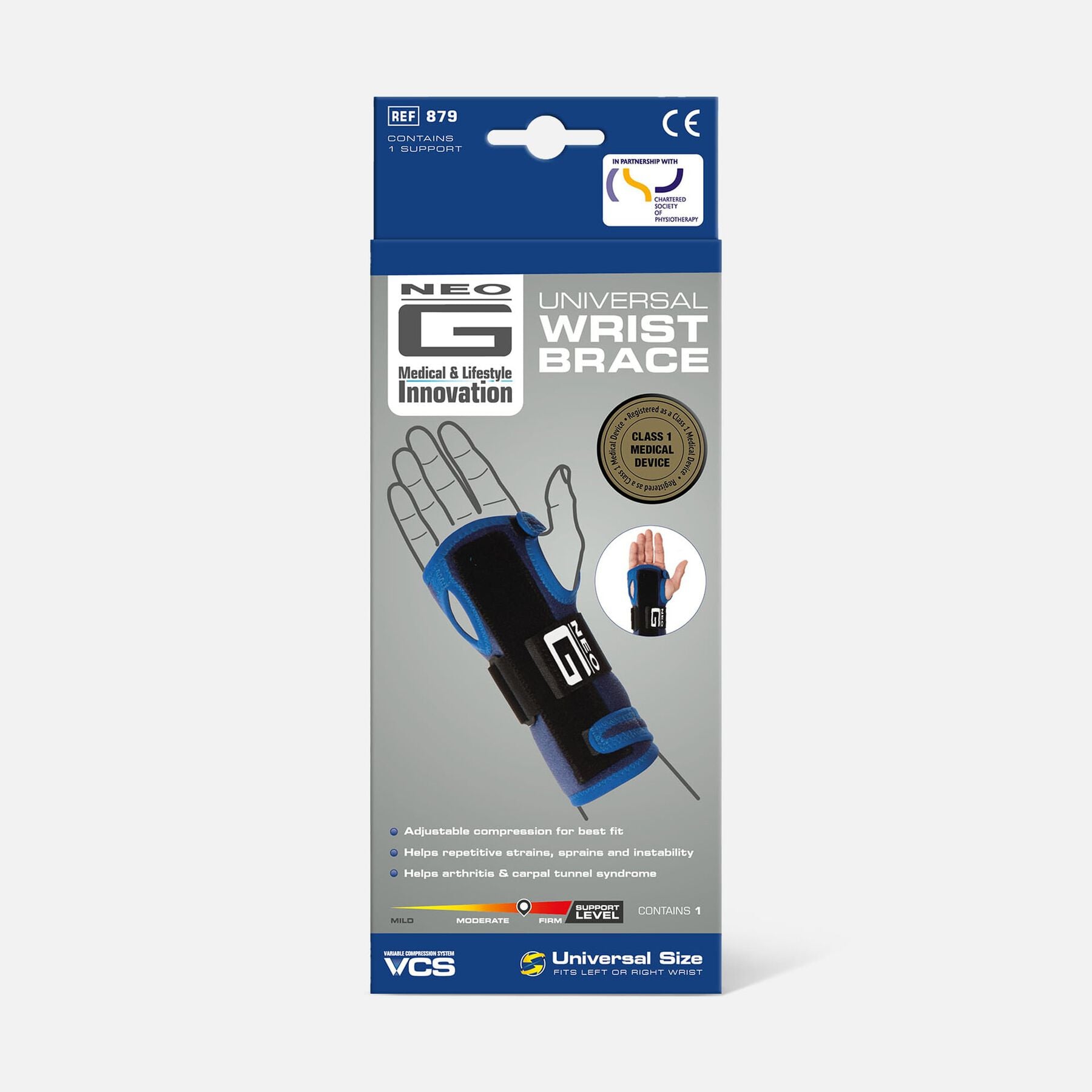 HSA Eligible Neo G Universal Wrist Brace, One Size | HSA Eligible