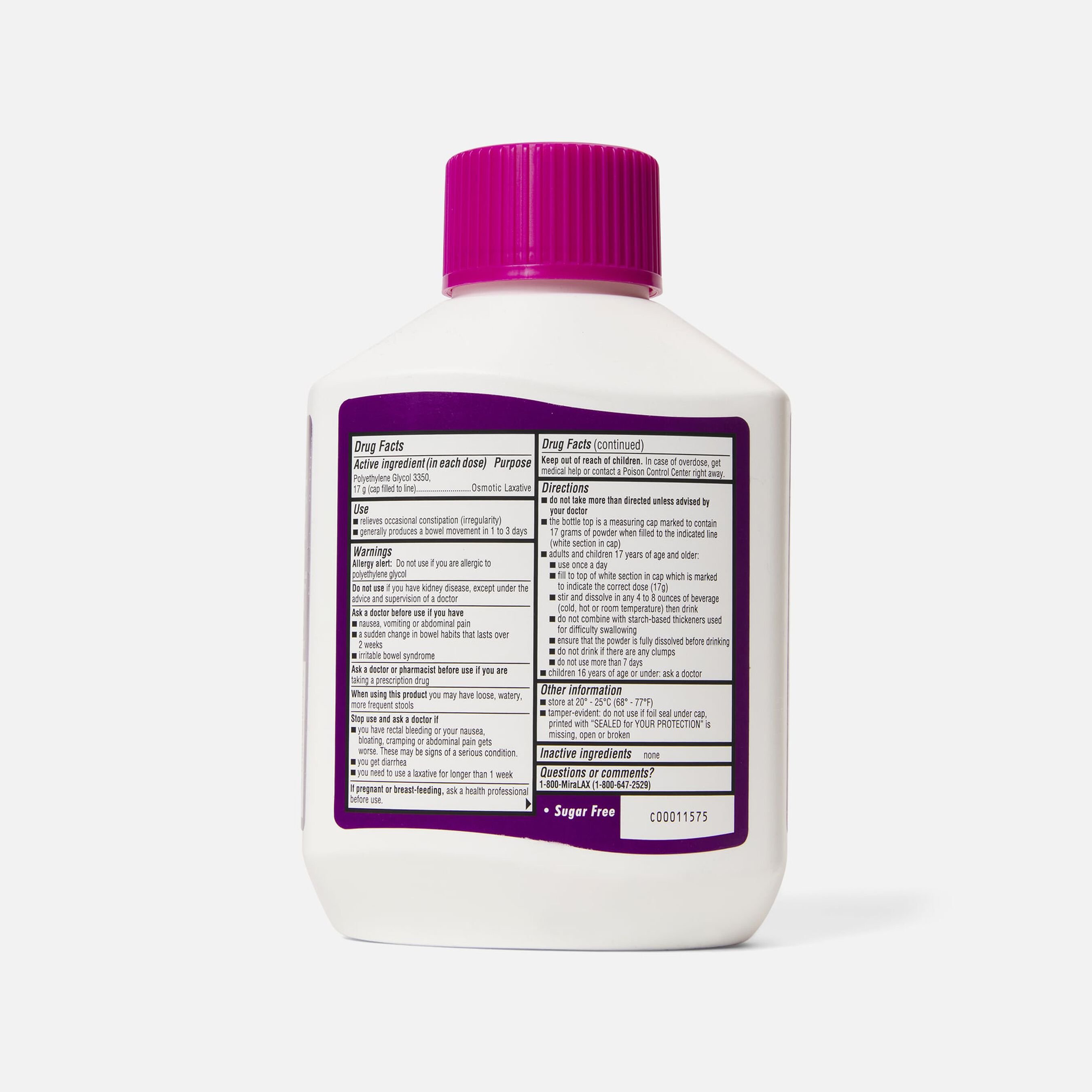 HSA Eligible MiraLAX Laxative Powder for Gentle Constipation Relief - 30 Dose Bottle | HSA Eligible