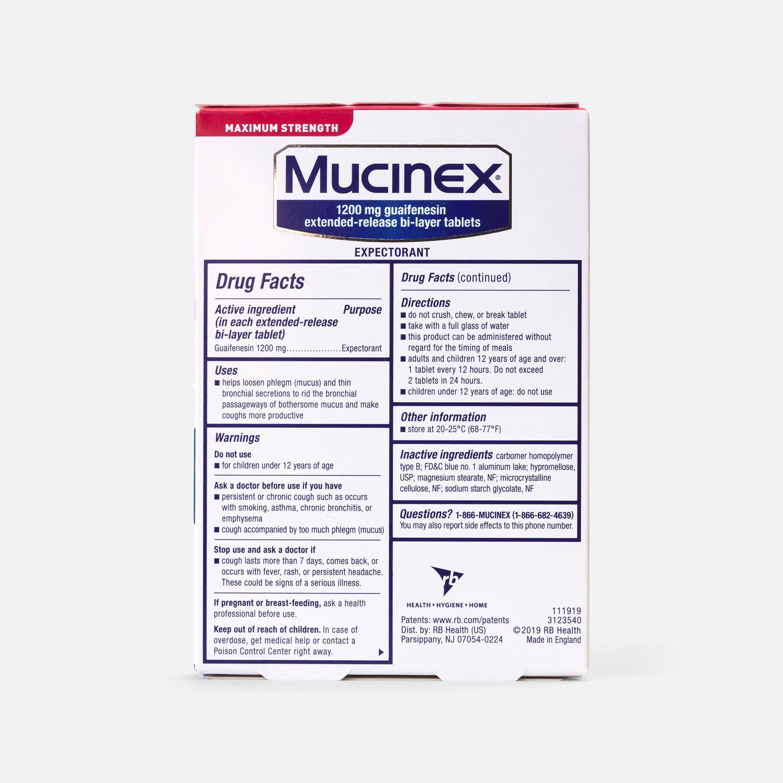HSA Eligible Mucinex Maximum Strength 12-Hour Chest Congestion ...