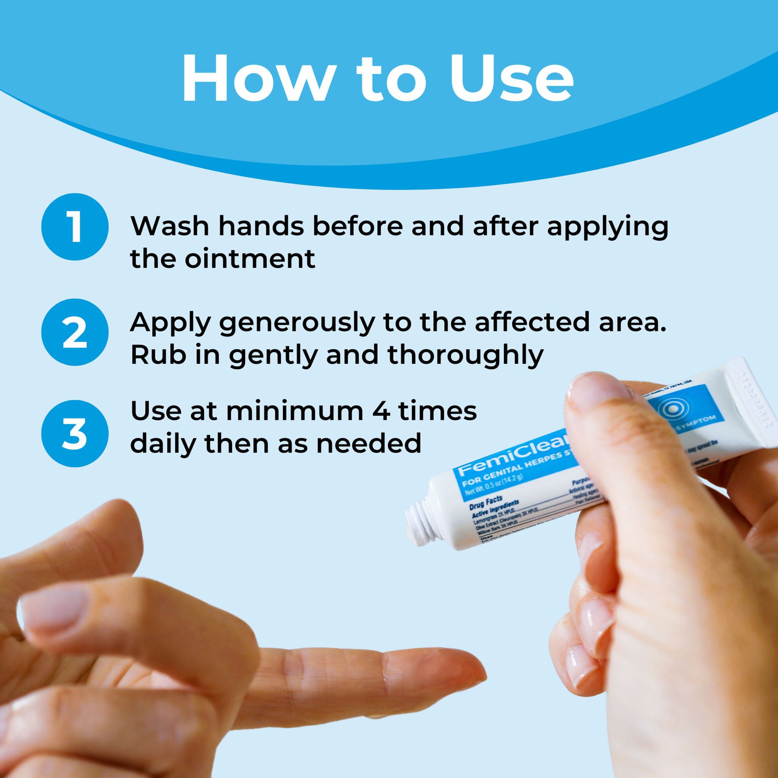 HSA Eligible FemiClear Genital Herpes Ointment, Multi-Symptom, .5 oz ...