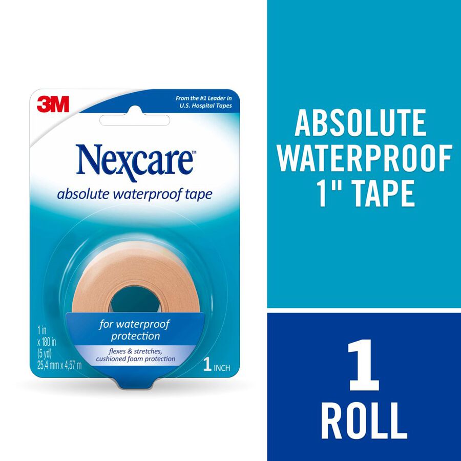 Nexcare Absolute Waterproof Tape, 1" x 5 yds.