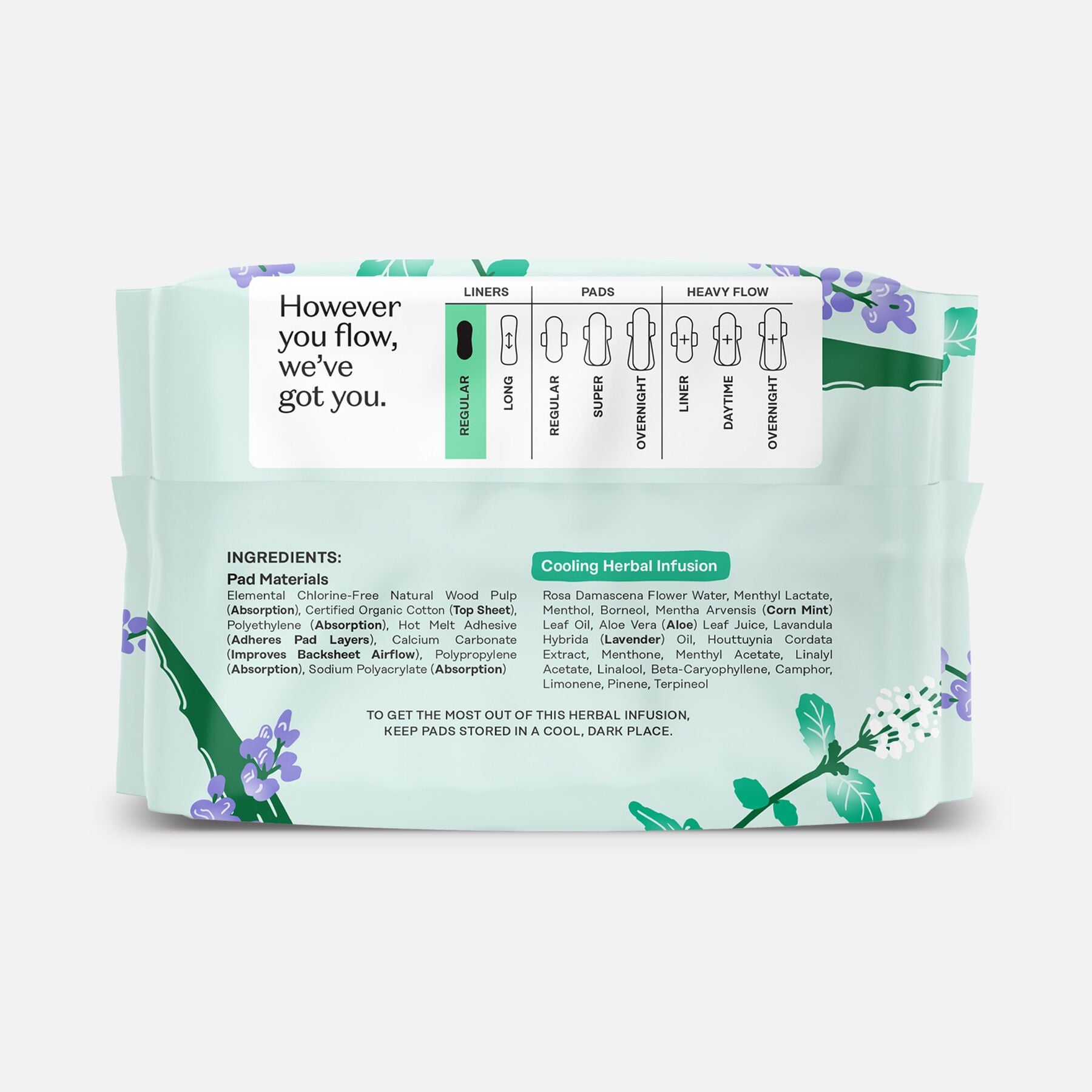 HSA Eligible The Honey Pot 100% Organic Top Sheet Everyday Herbal ...