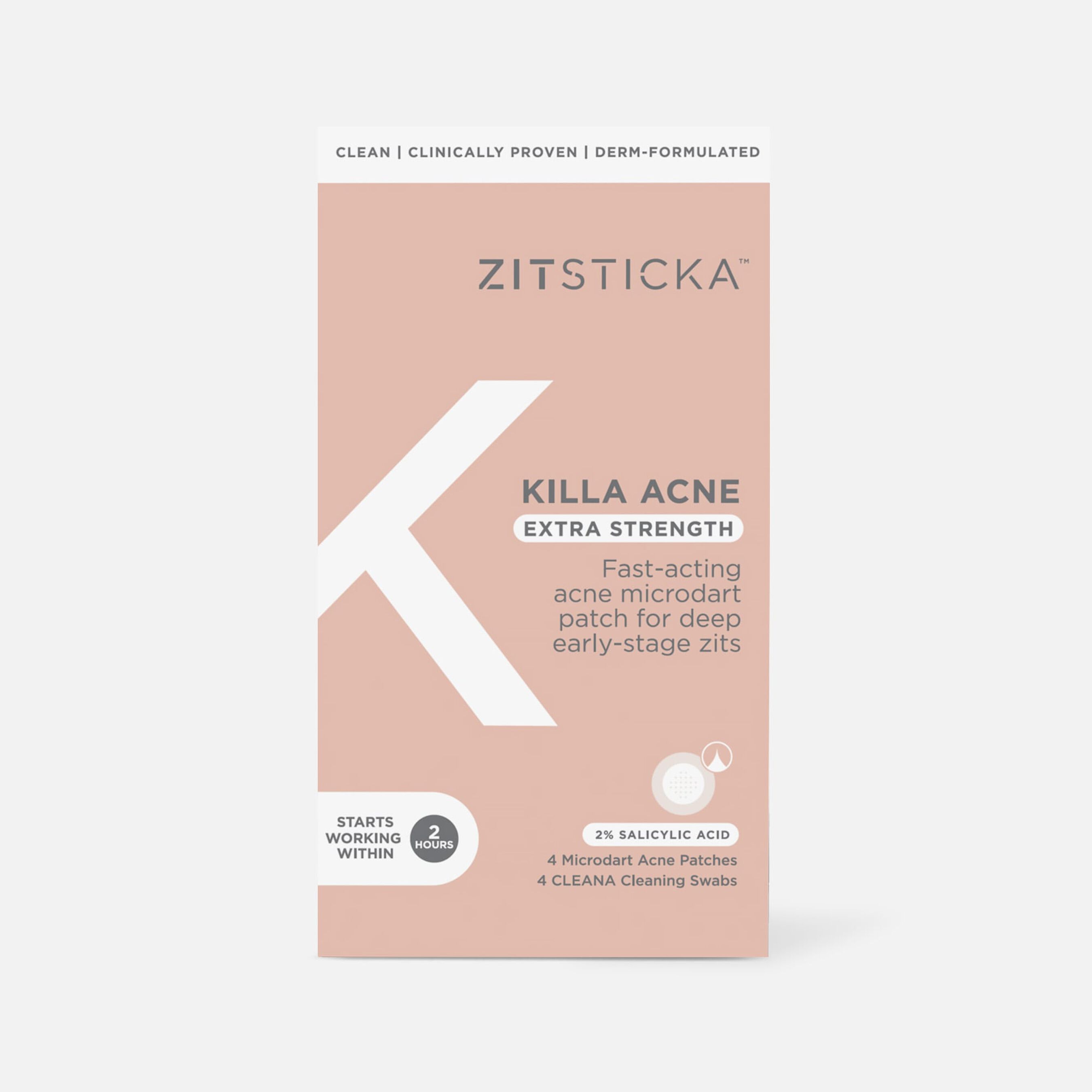 HSA Eligible ZitSticka KILLA ACNE Extra Strength Microdart Patches, 4 ...