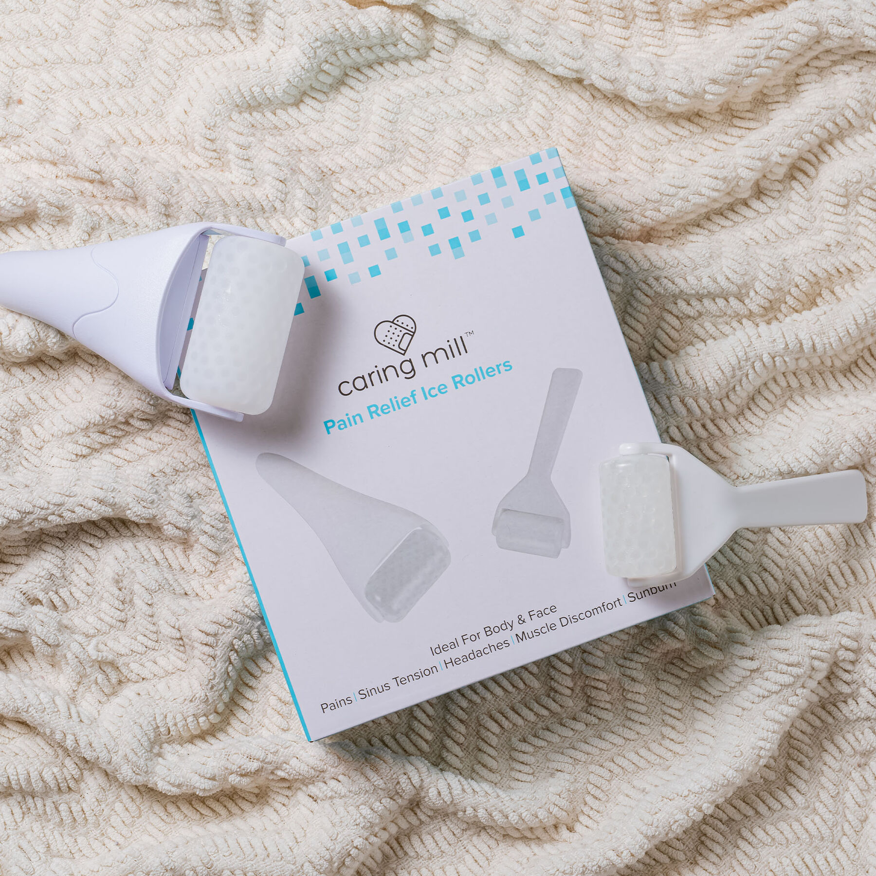 HSA Eligible Caring Mill Pain Relief Ice Roller Multi-size with Case, 2 ...