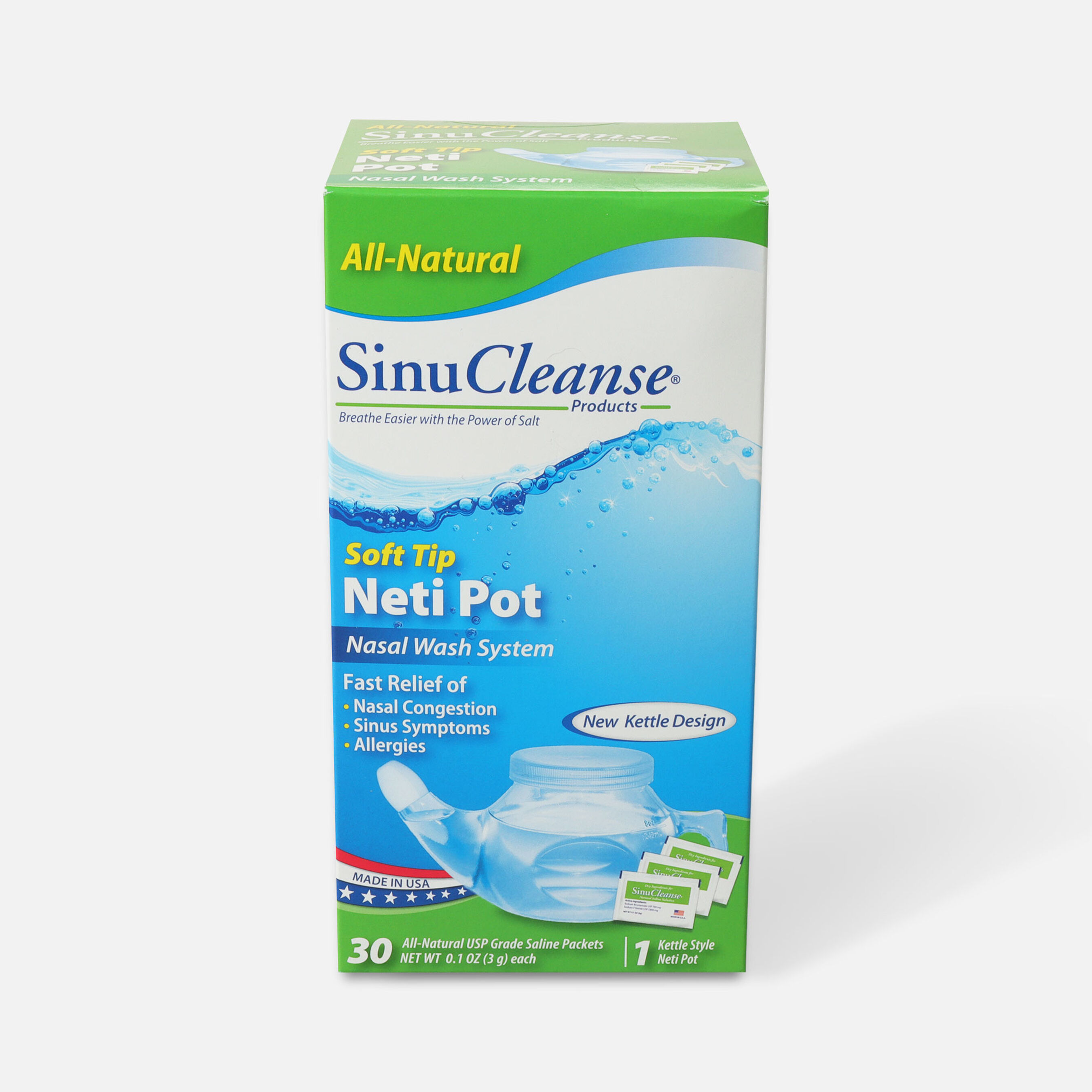 SinuCleanse Neti Pot All Natural Nasal Wash System, 1 ea
