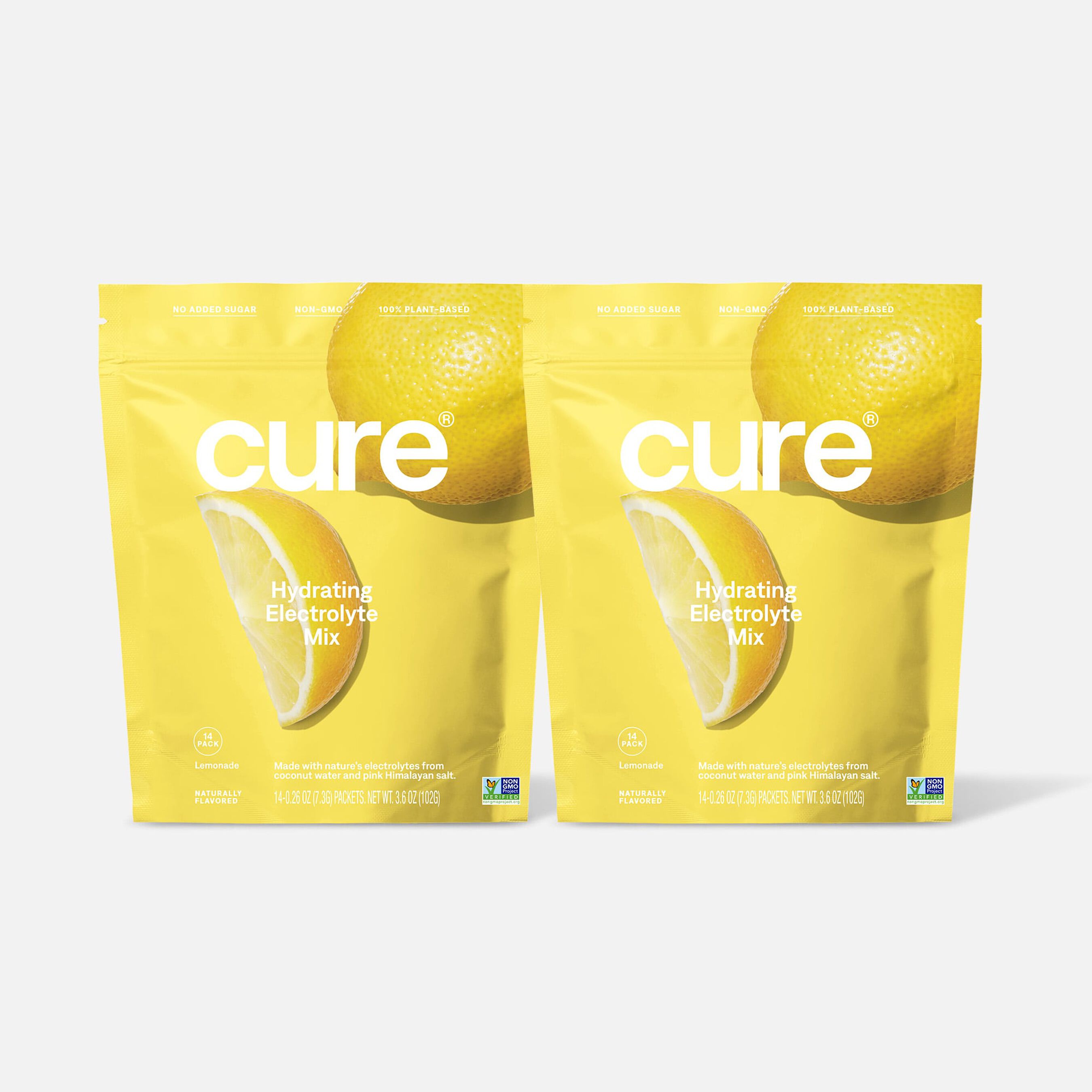 HSA Eligible Cure Hydrating Lemonade Electrolyte Mix, 14 ct. Pouch (2 ...
