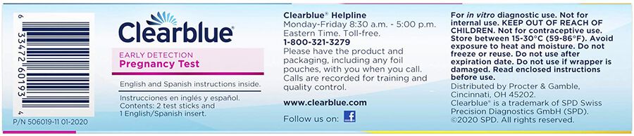 Clearblue Early Detection Pregnancy Test
