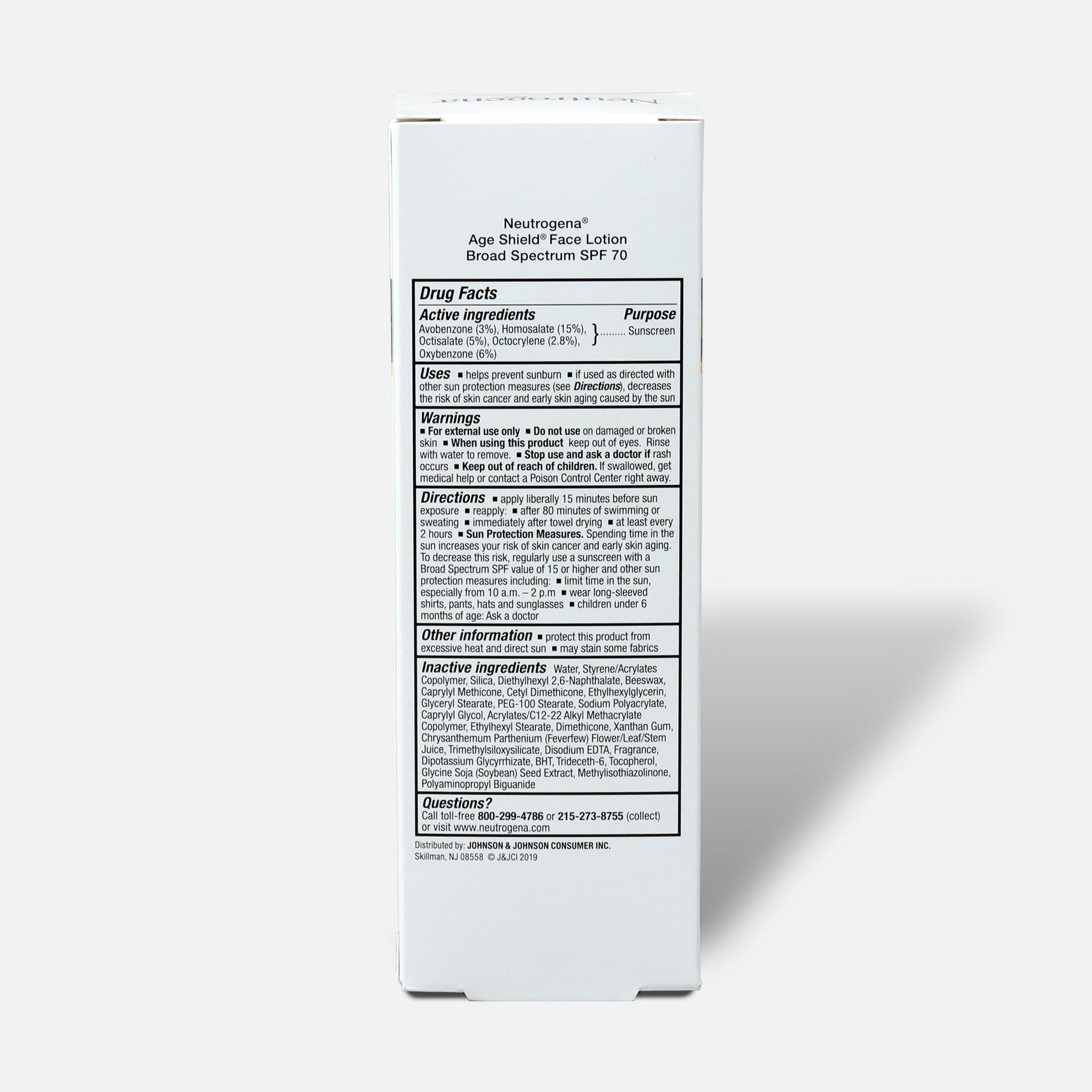 HSA Eligible Neutrogena Age Shield Face Sunscreen with SPF 70, 3 oz ...