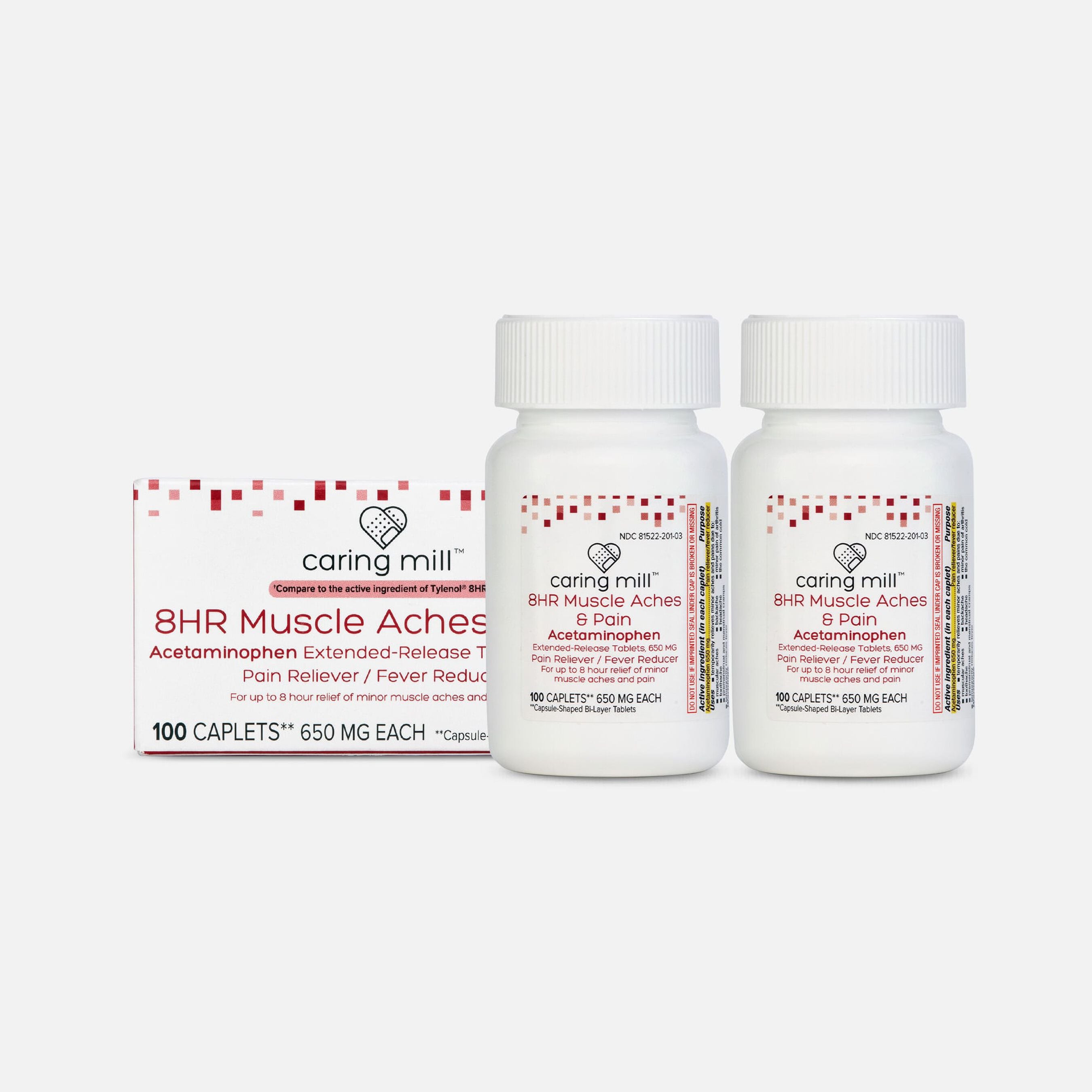 HSA Eligible Caring Mill™ 8 HR Muscle Aches & Pain Tablets, 100 ct. (2 ...
