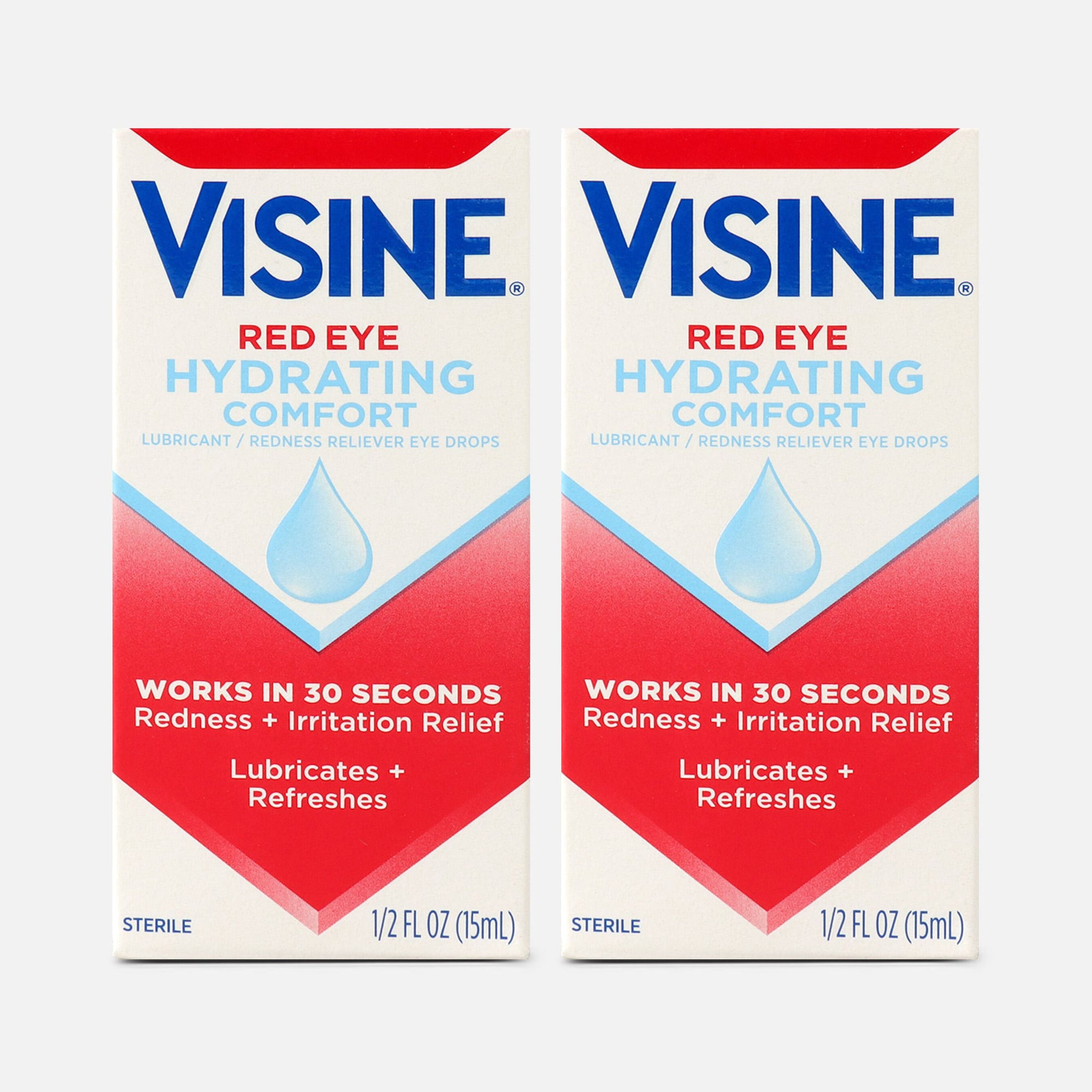 HSA Eligible Visine Red Eye Hydrating Comfort Lubricating Eye Drops, .5 ...