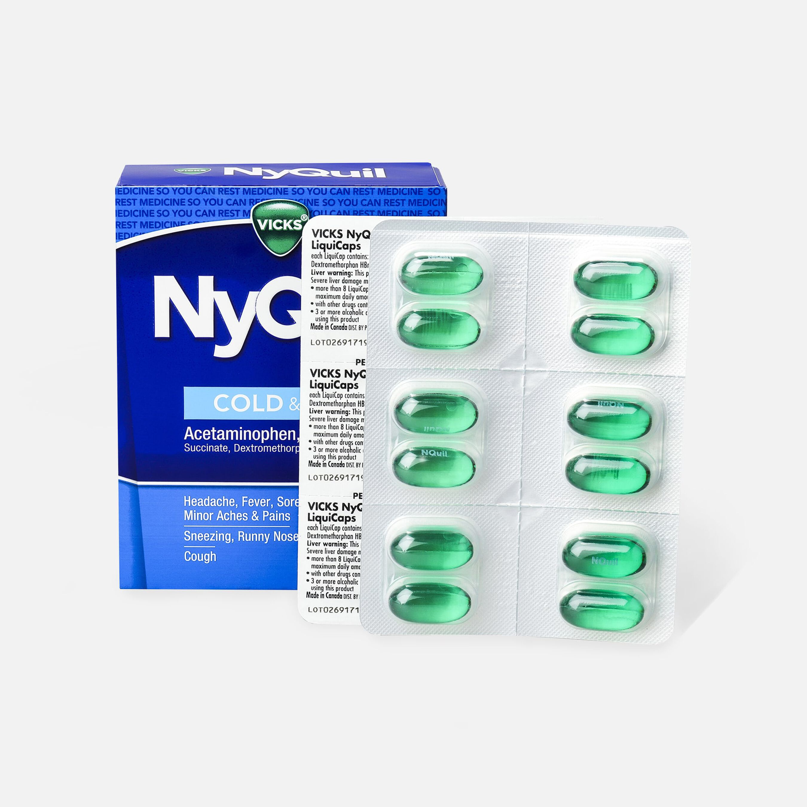 HSA Eligible Vicks NyQuil Cold and Flu Liquicaps, 24 ct. | HSA Eligible