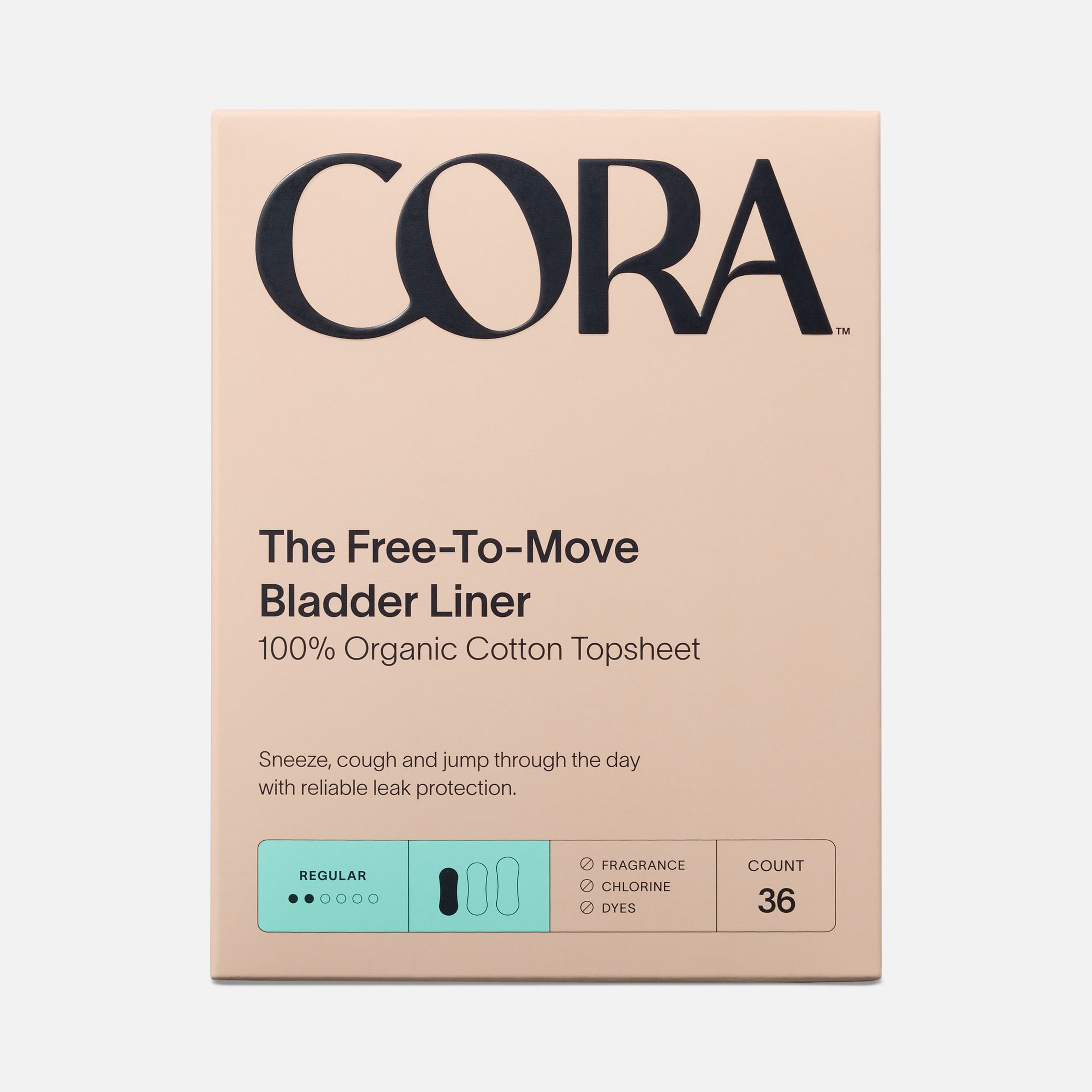 HSA Eligible Cora Organic Bladder Regular Liners, 36 ct. | HSA Eligible