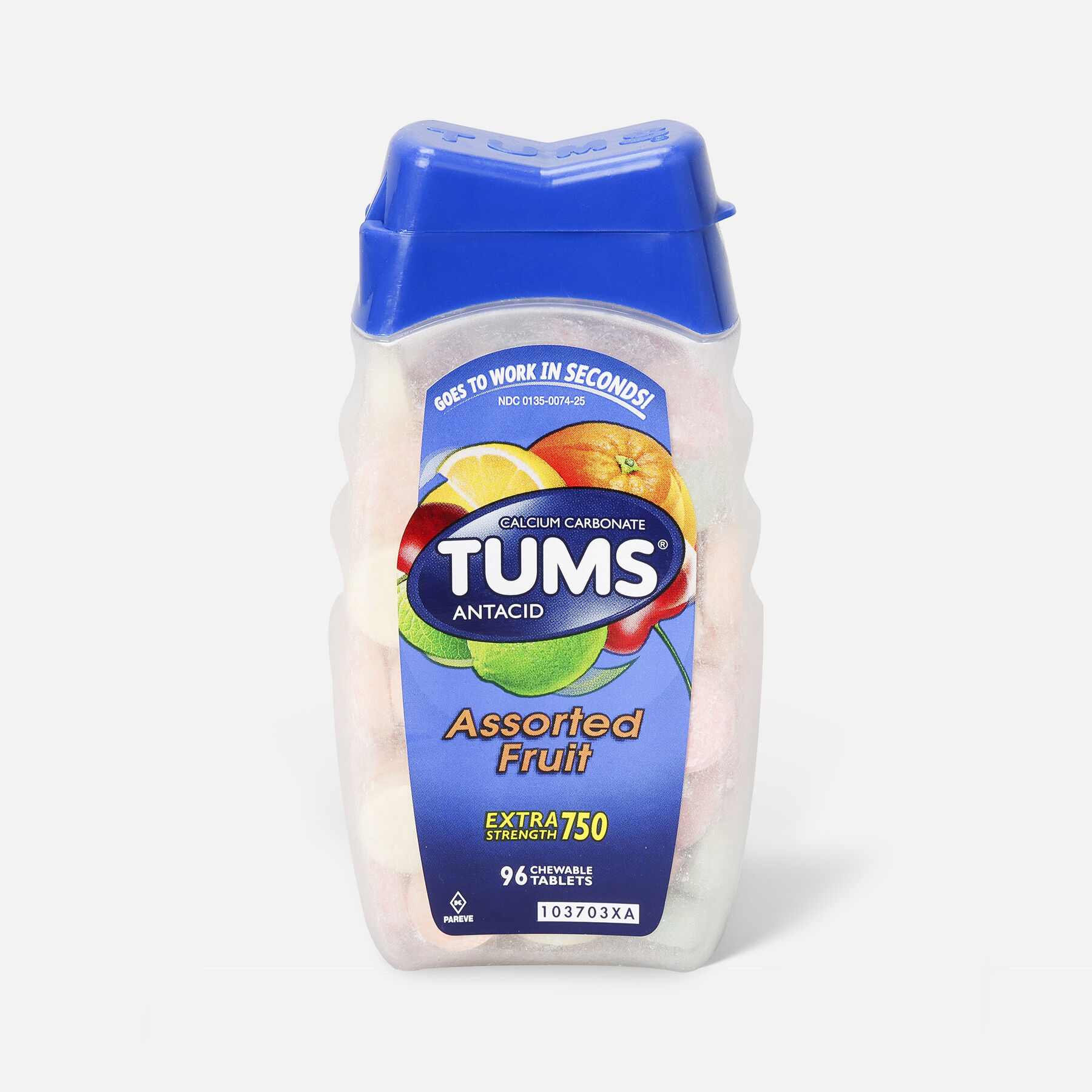 TUMS Extra Strength Assorted Fruit Antacid Chewable Tablets for ...