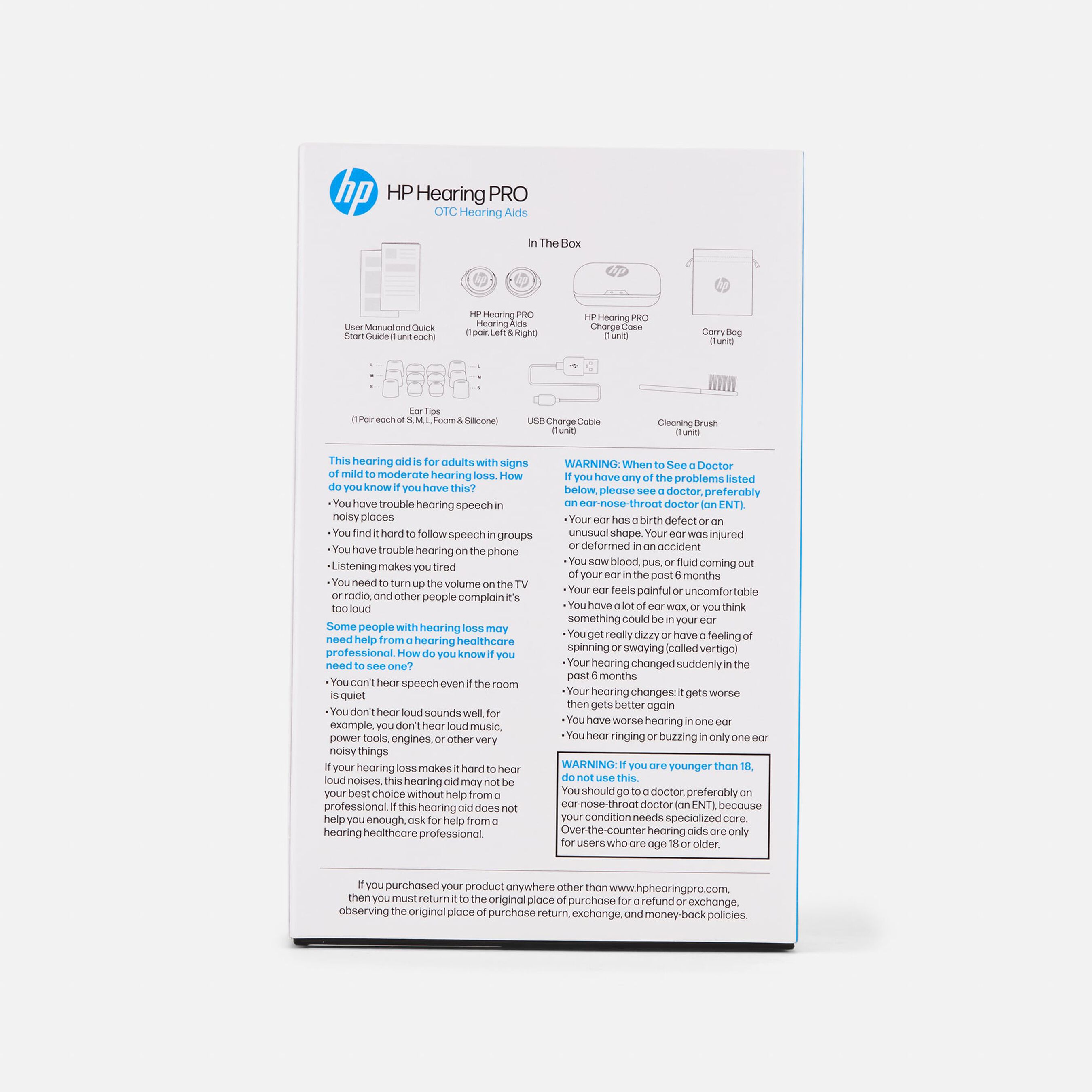 HSA Eligible HP Hearing Pro Self-Fitting OTC Hearing Aids | HSA Eligible