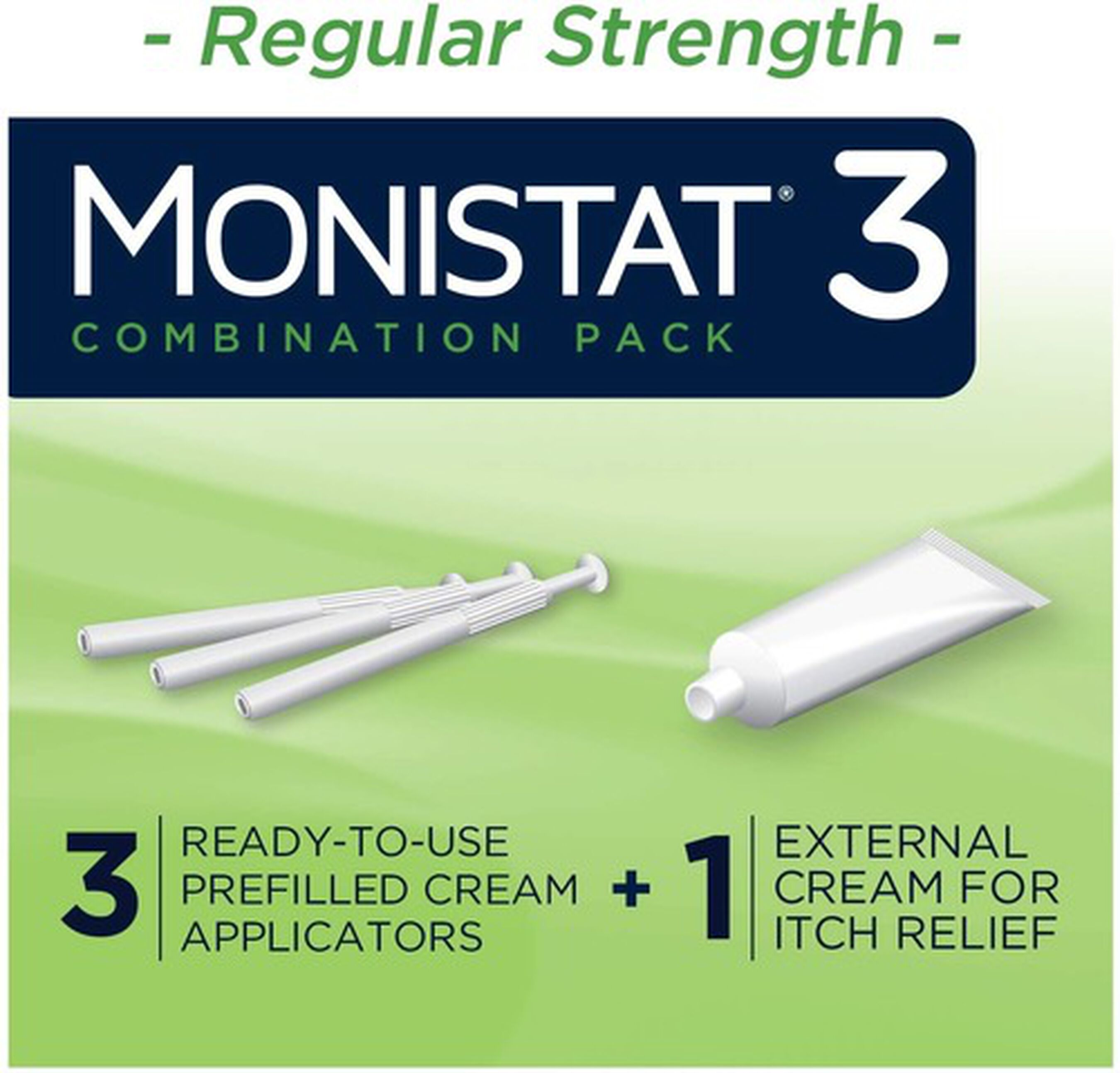 Monistat 3, Cure and Itch Relief, Prefilled Cream