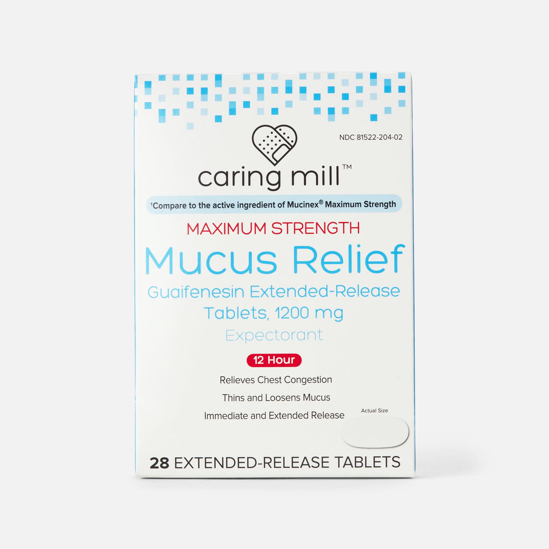 HSA Eligible Caring Mill™ Mucus-ER Max Guaifenesin Extended-Release Bi ...