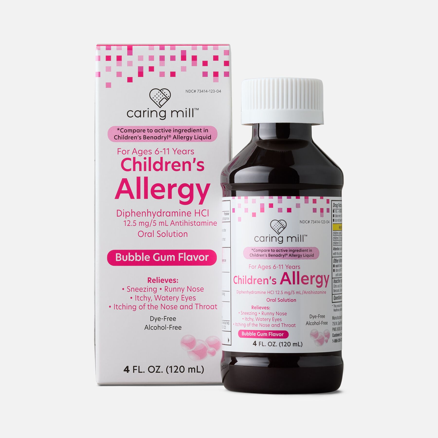 HSA Eligible Caring Mill™ Children's Allergy Relief Liquid, Dye-Free ...