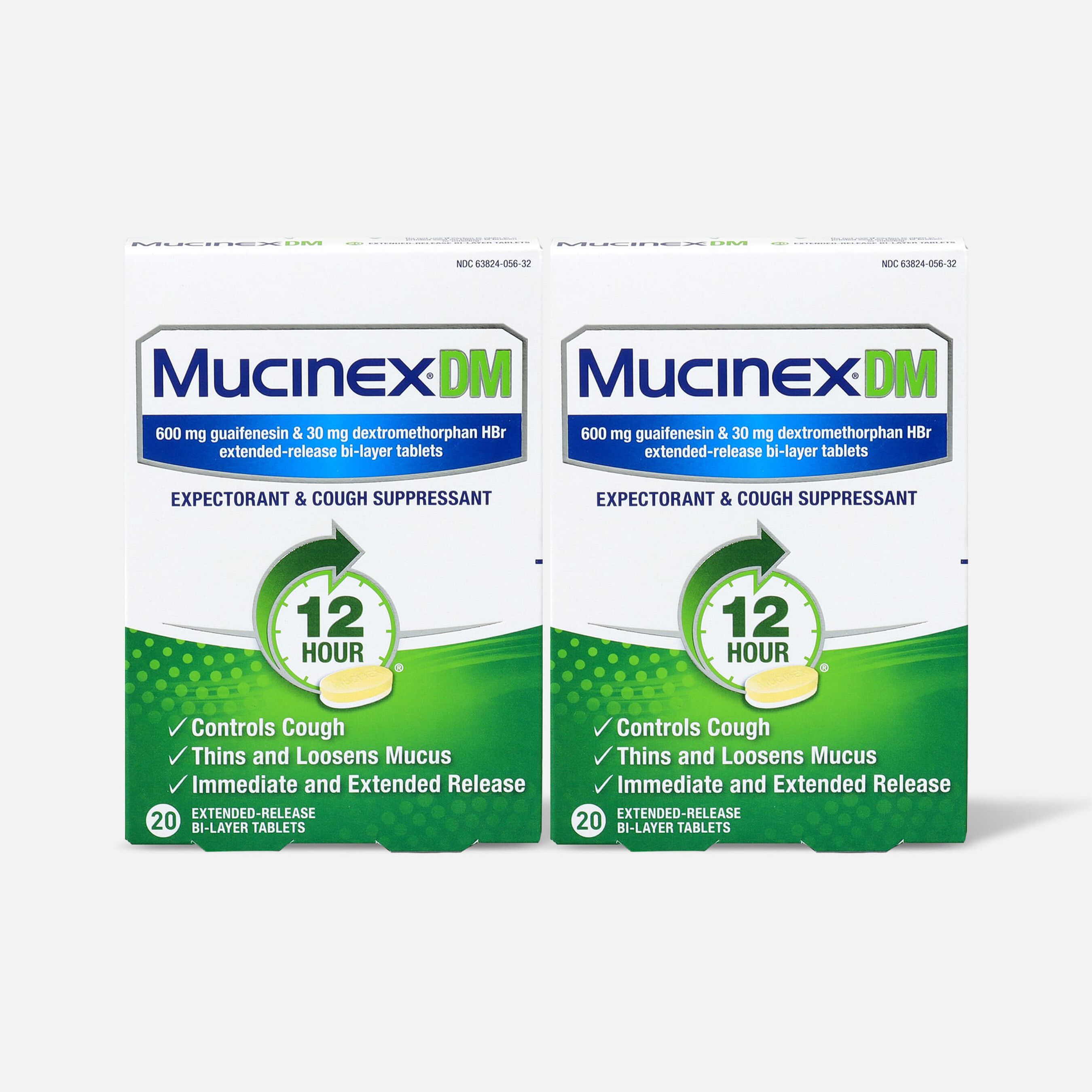 HSA Eligible Mucinex Extended Release Bi-Layer Tablets, 20 ct. (2-Pack ...
