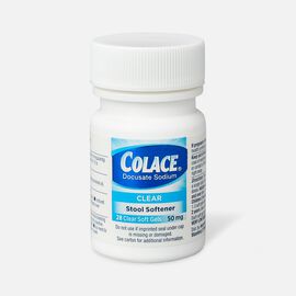 Colace Clear Stool Softener Softgels, 50mg, 28 ct