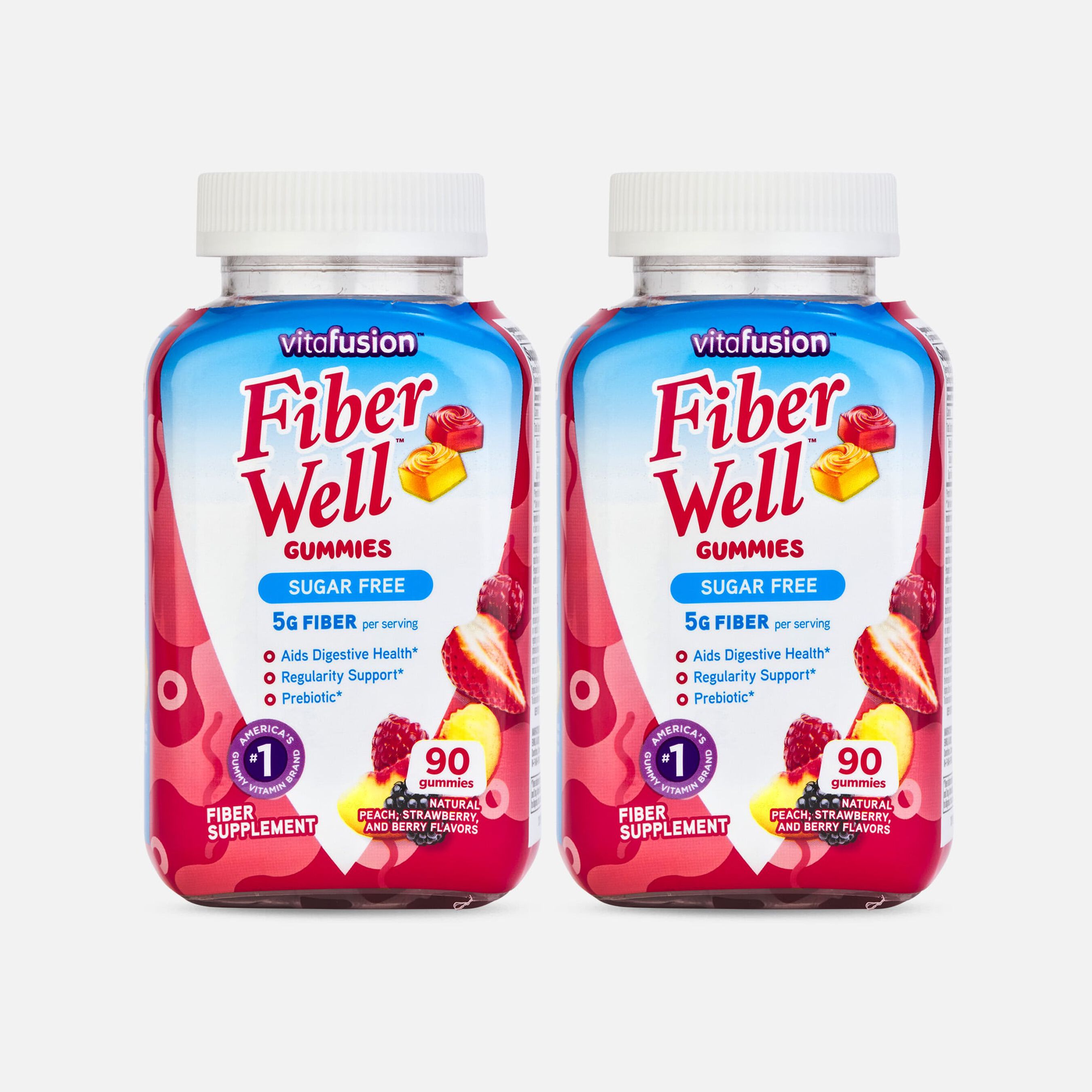 HSA Eligible Vitafusion Fiber Well Gummies, Sugar-Free, 90 ct. (2-Pack ...