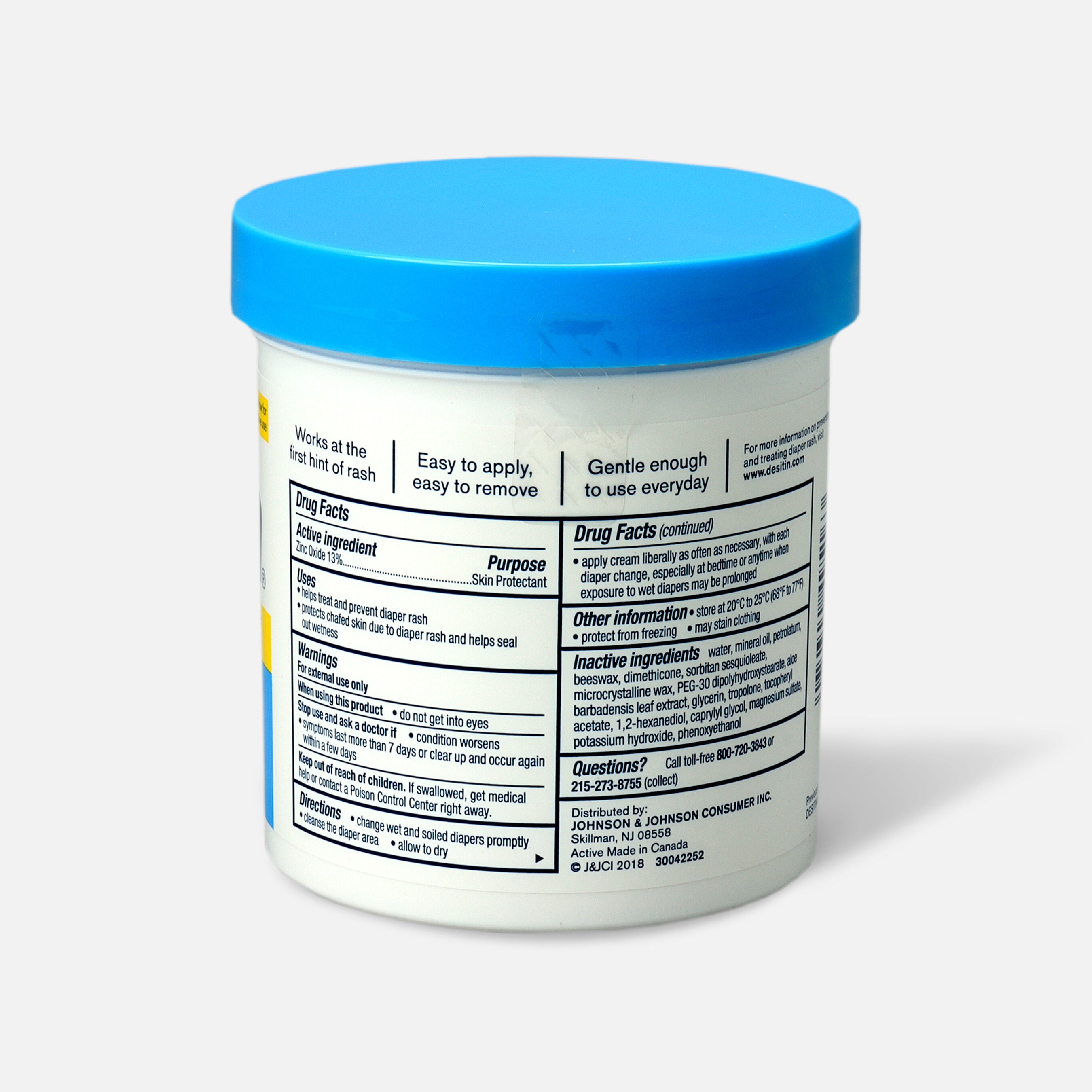 HSA Eligible Desitin Daily Defense Zinc Oxide Diaper Rash Cream Jar, 16 ...