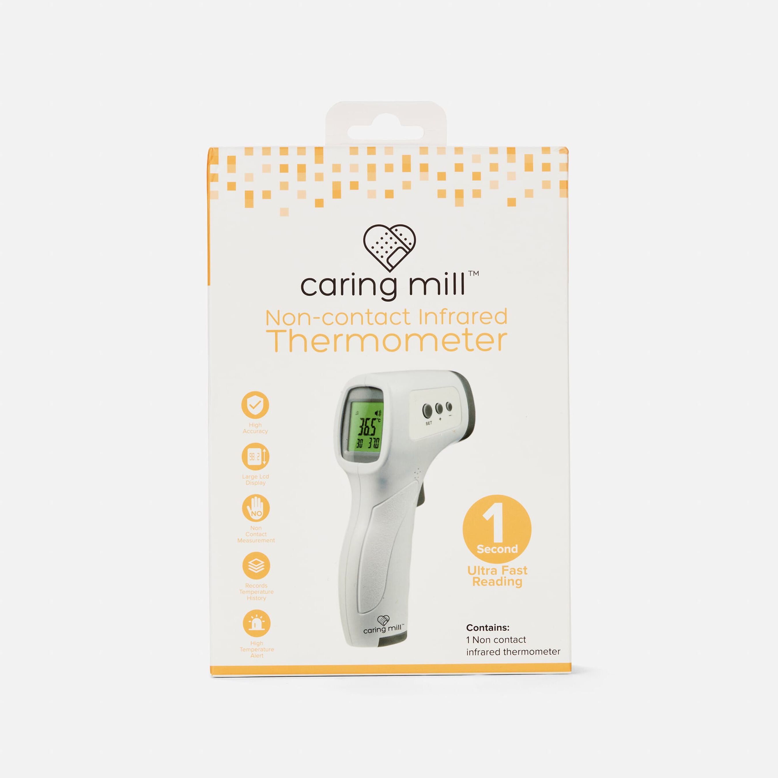 HSA Eligible Caring Mill™ Non-Contact Infrared Thermometer with Large ...