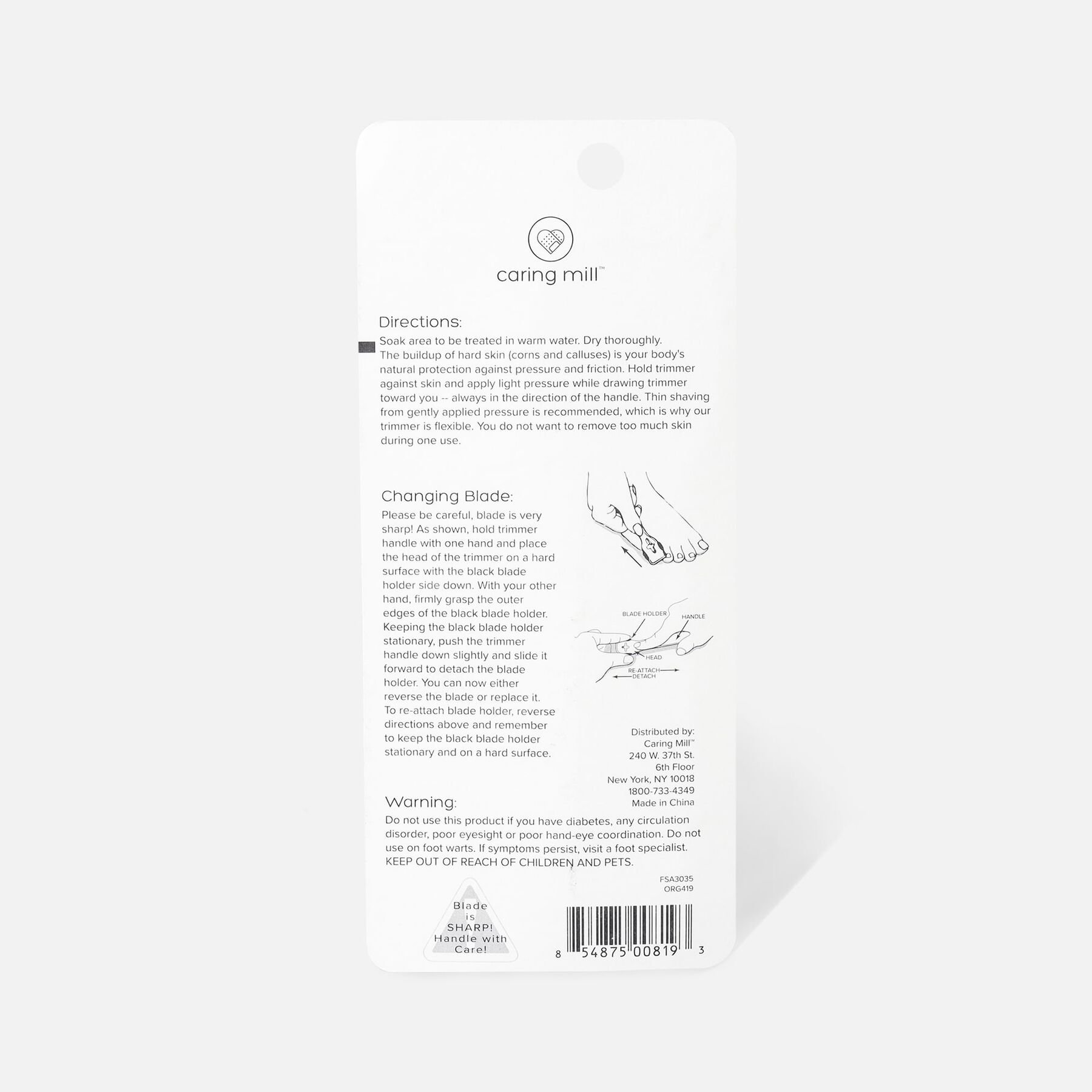 HSA Eligible Caring Mill™ Corn and Callus Trimmer | HSA Eligible