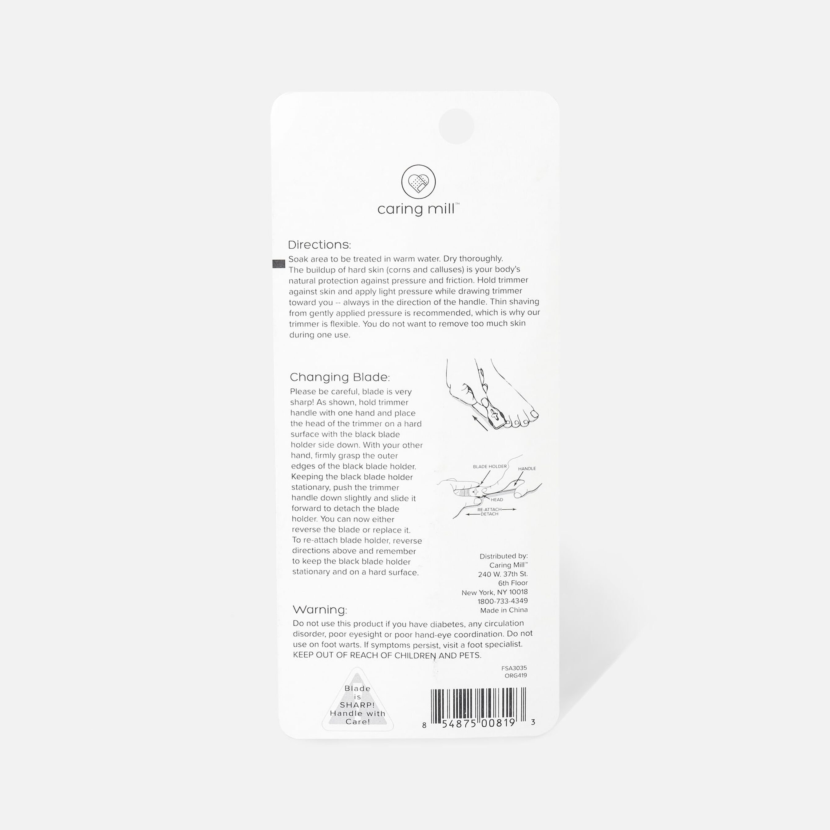 HSA Eligible Caring Mill™ Corn and Callus Trimmer | HSA Eligible