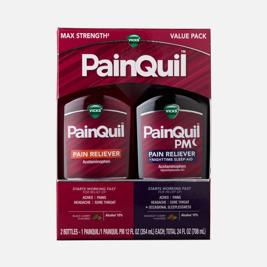 HSA Eligible Vicks PainQuil Pain Relief Liquid, Day & Night Combo Pack ...