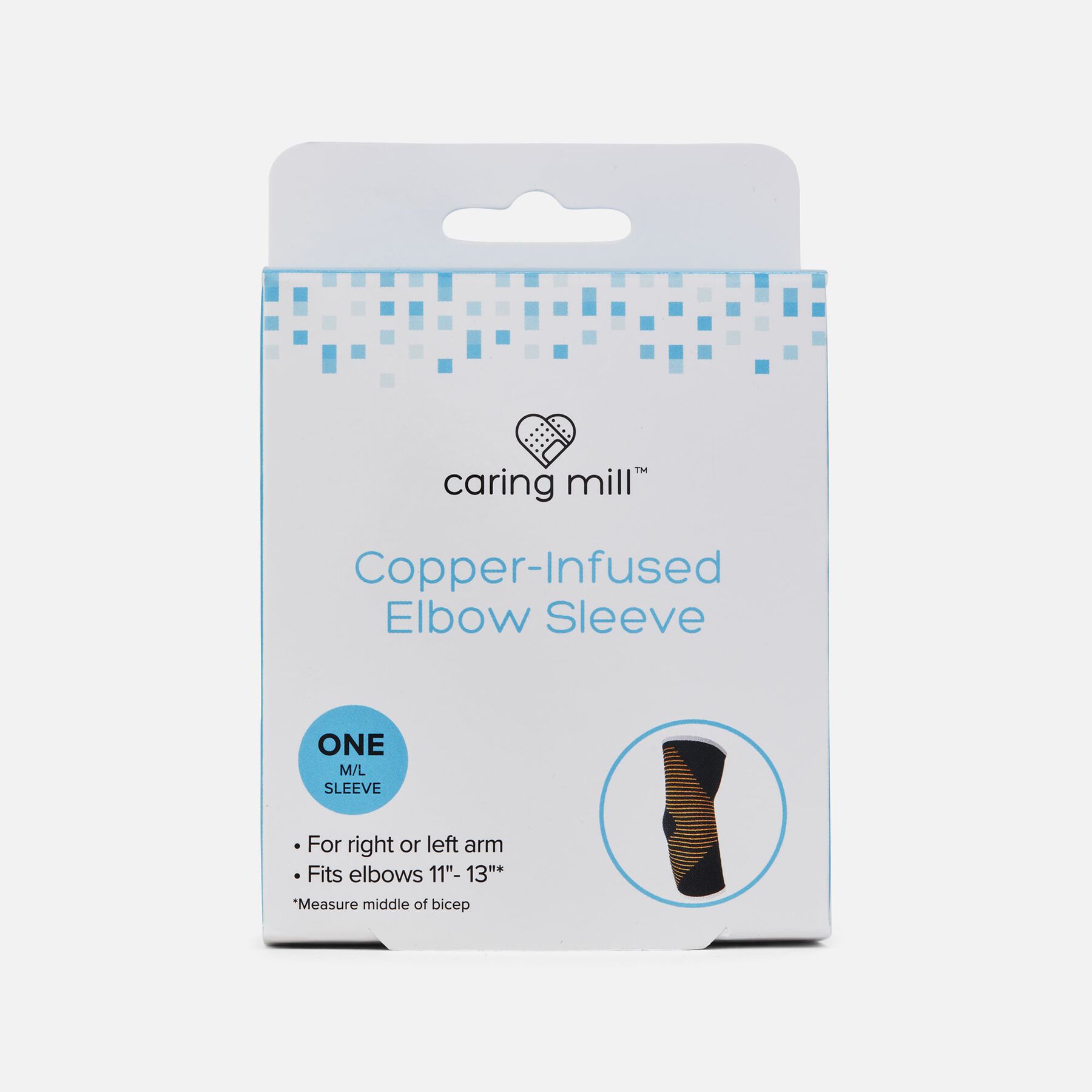 HSA Eligible Caring Mill™ Copper-Infused Elbow Compression Sleeve, M/L ...