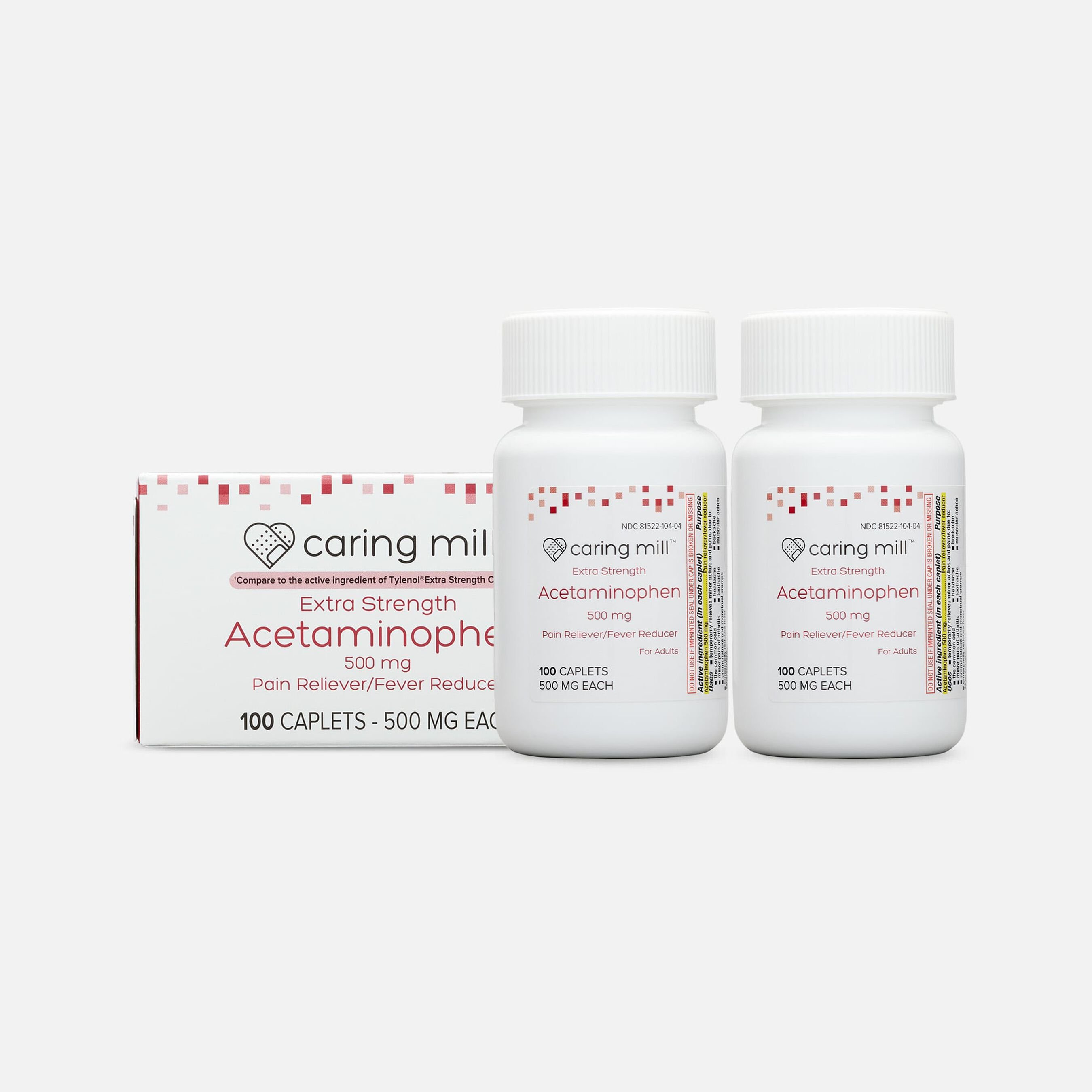 HSA Eligible Caring Mill™ Acetaminophen Adult Pain Reliever/Fever ...