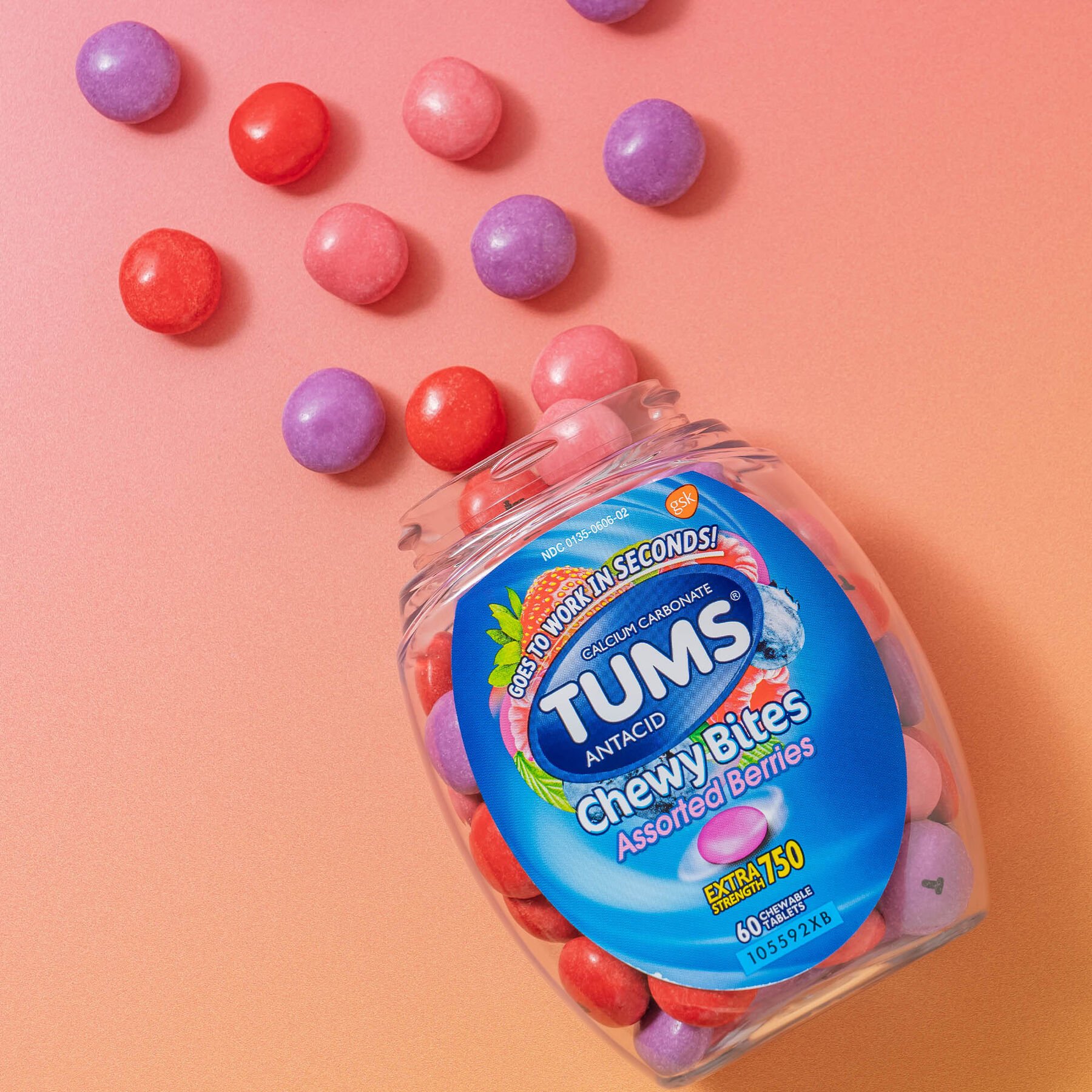 HSA Eligible TUMS Chewy Bites Extra Strength Antacid Chewable Tablets ...