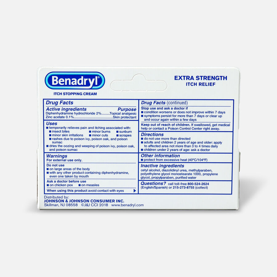 Benadryl Itch Stopping Cream Extra Strength 1 Oz